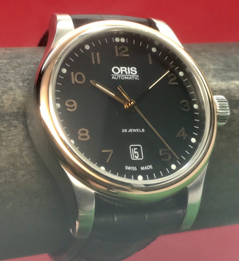 Oris Classic Date Swiss Automatic 18k Rose Gold Bezel 42mm Stainless ...