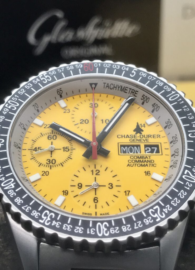 Chase-Durer Combat Command Yellow Swiss Valjoux 7750 Automatic ...