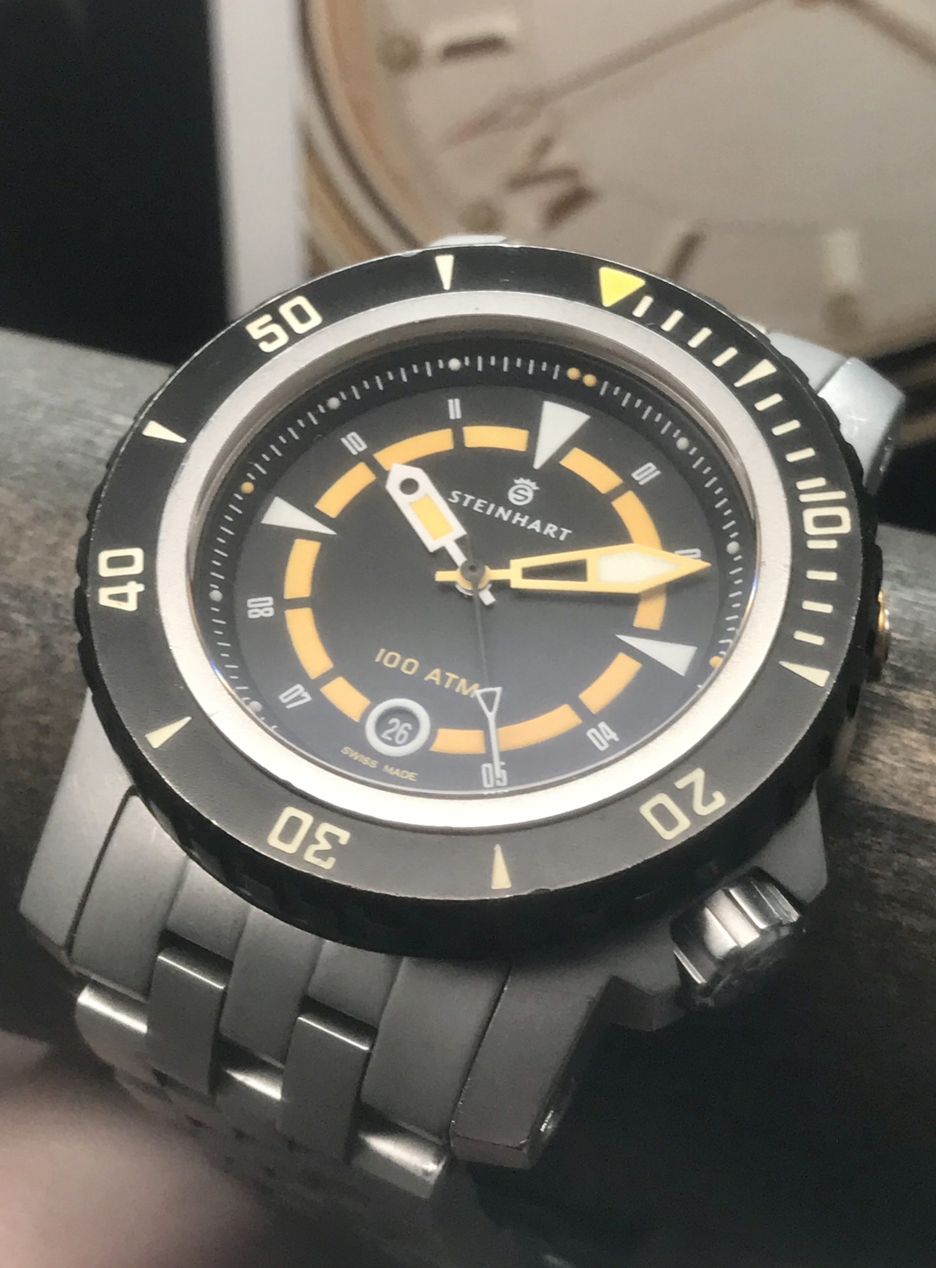 Steinhart Original Stainless Steel Triton 1000 1000m Diver Swiss 2824 ...