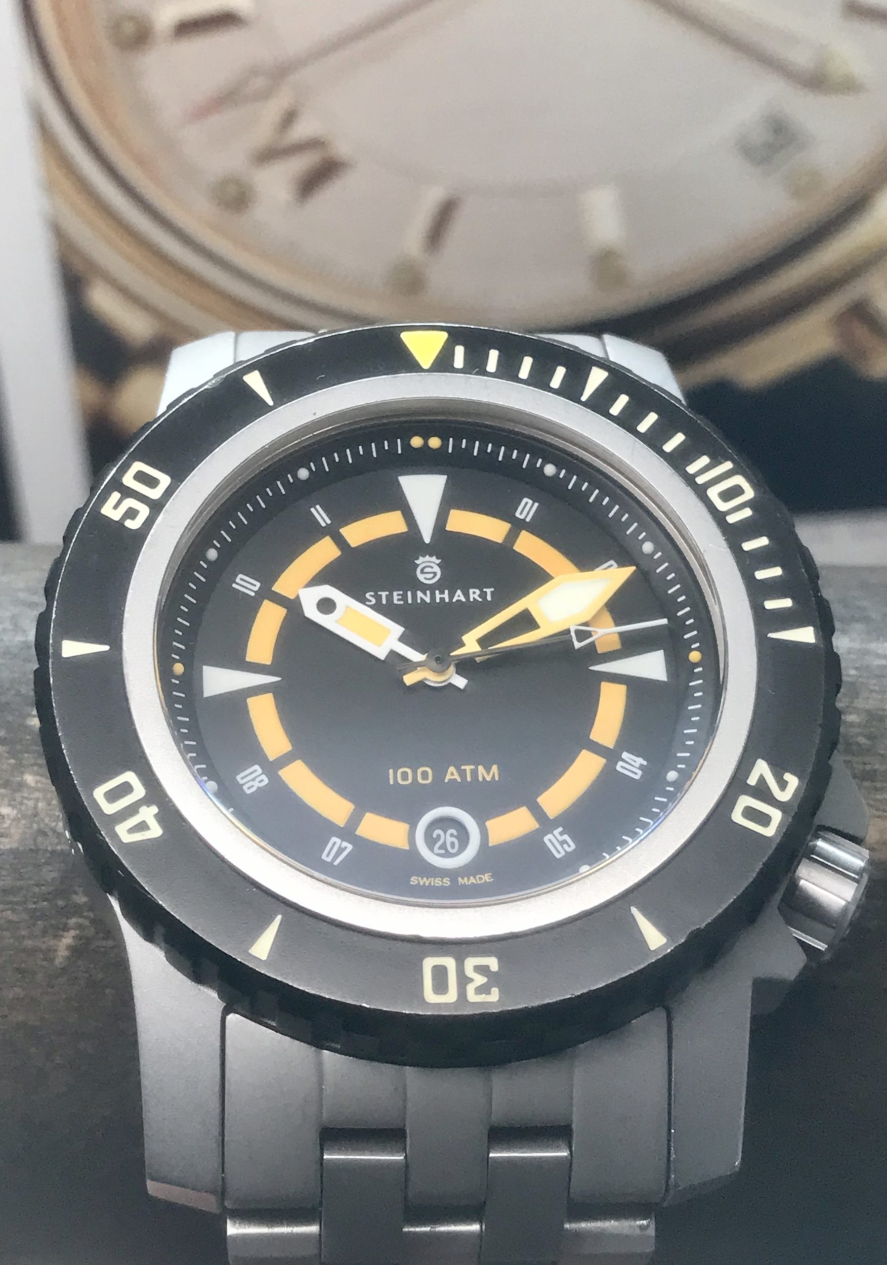Steinhart Original Stainless Steel Triton 1000 1000m Diver Swiss 2824 ...