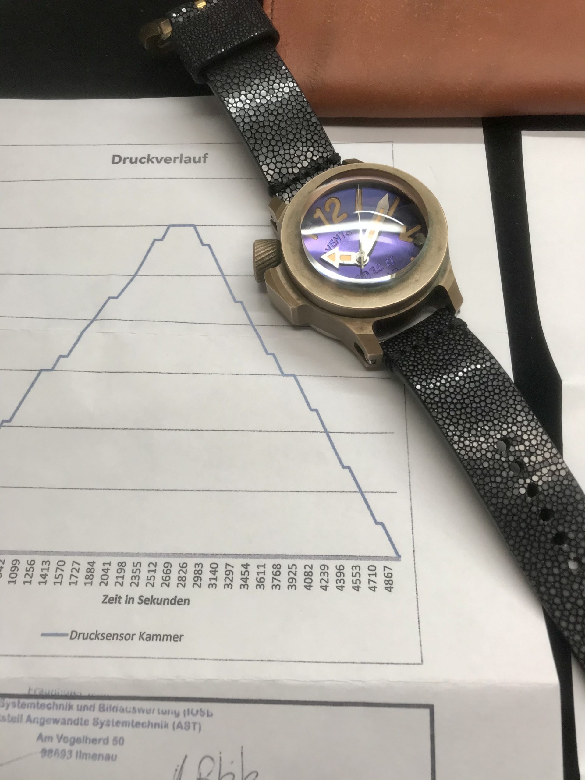 Kaventsmann Hadal II 12000m Bronze Swiss Automatic German RARE Purple ...