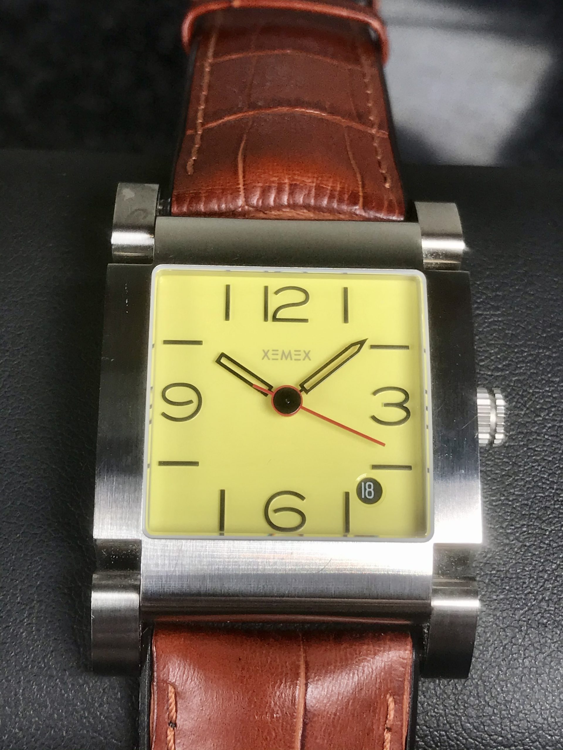 Xemex Tank XL Date Yellow Dial Swiss ETA Automatic 37mm Stainless Steel ...