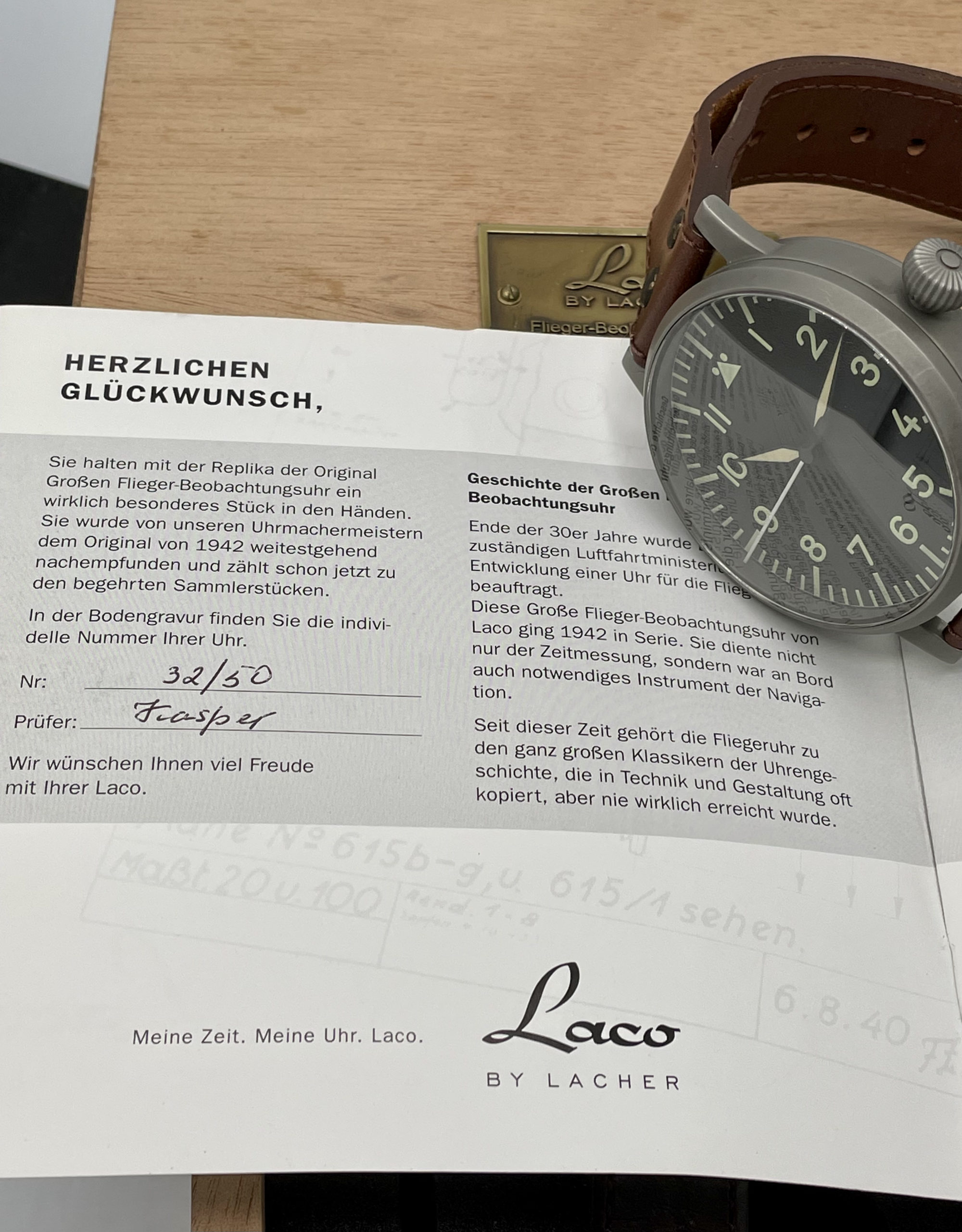 Laco By Lacher Original Replika Great Pilot 55mm Limited Edition 50 Pcs ...