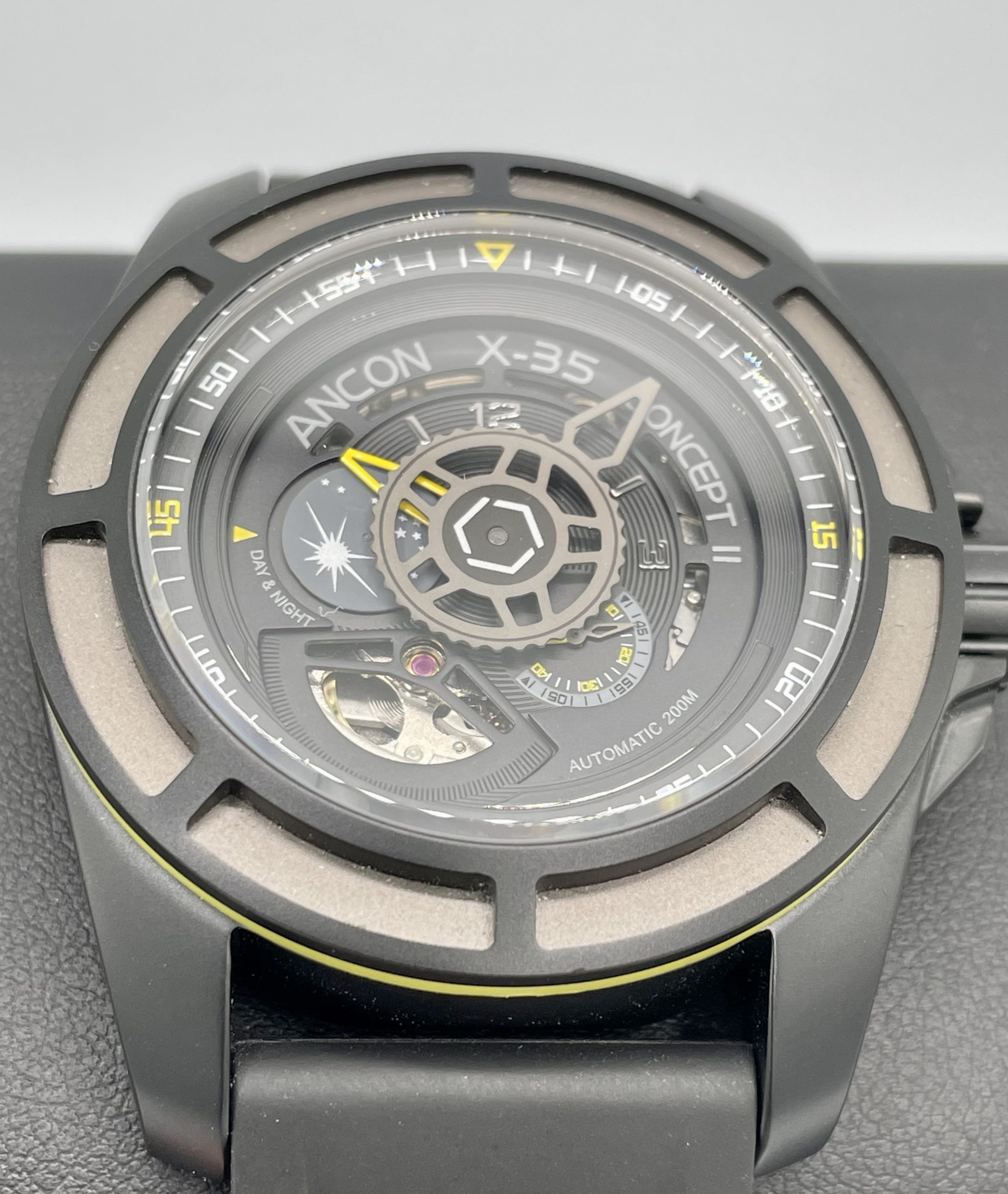 Ancon X-35 Series Concept II Black Stealth Automatic Day Night 45mm ...