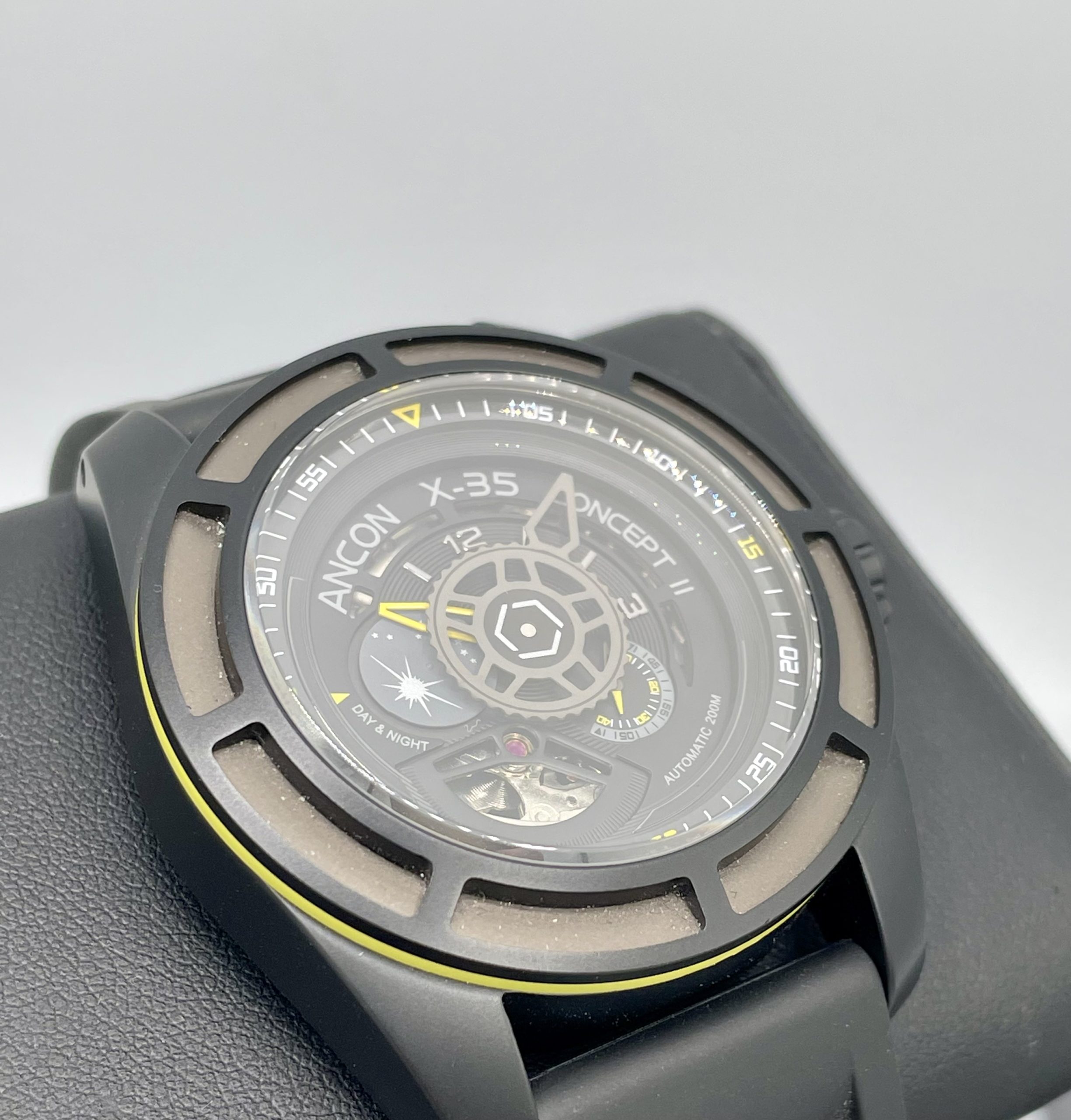 Ancon X-35 Series Concept II Black Stealth Automatic Day Night 45mm ...
