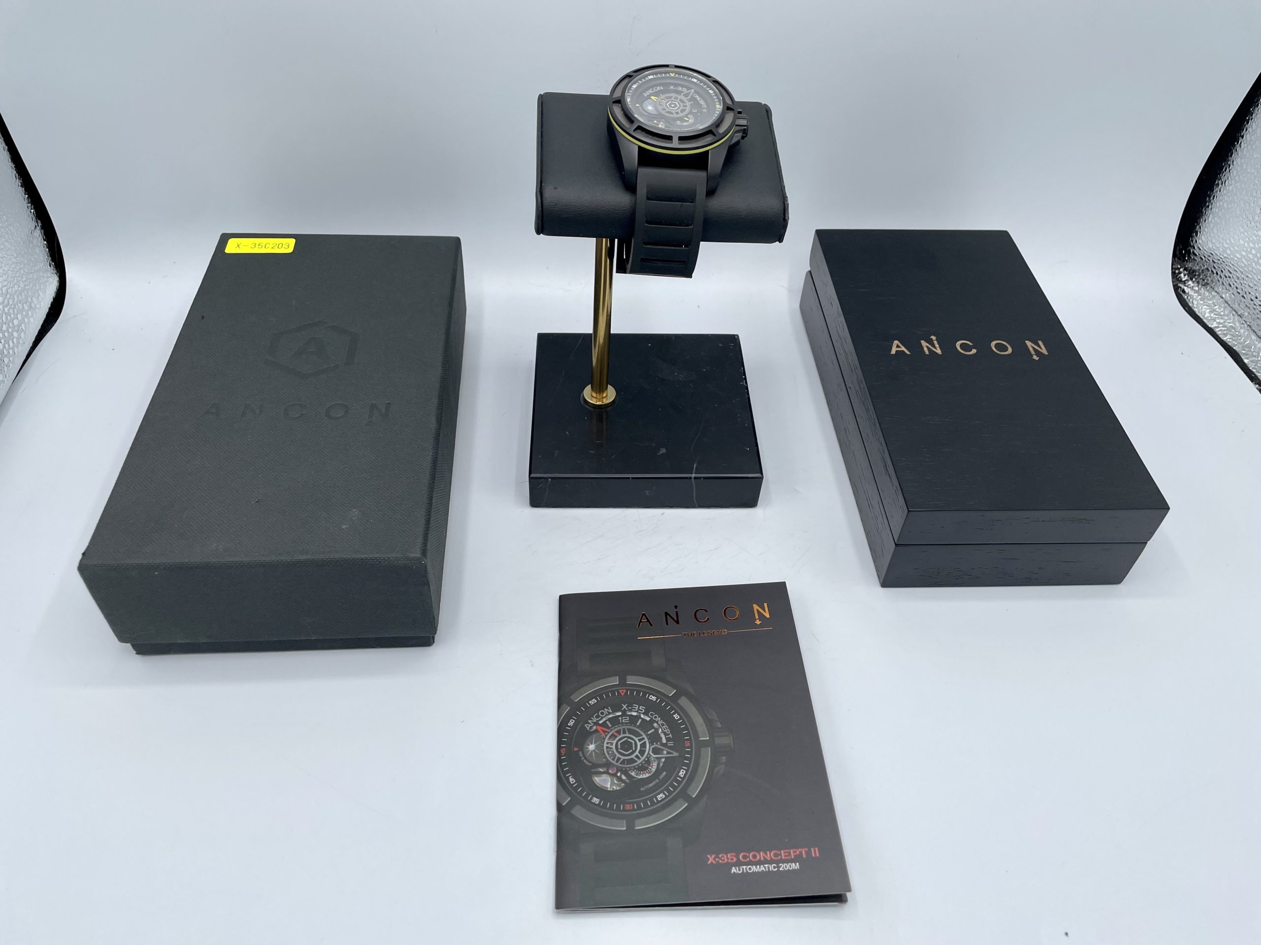 Ancon X-35 Series Concept II Black Stealth Automatic Day Night 45mm ...