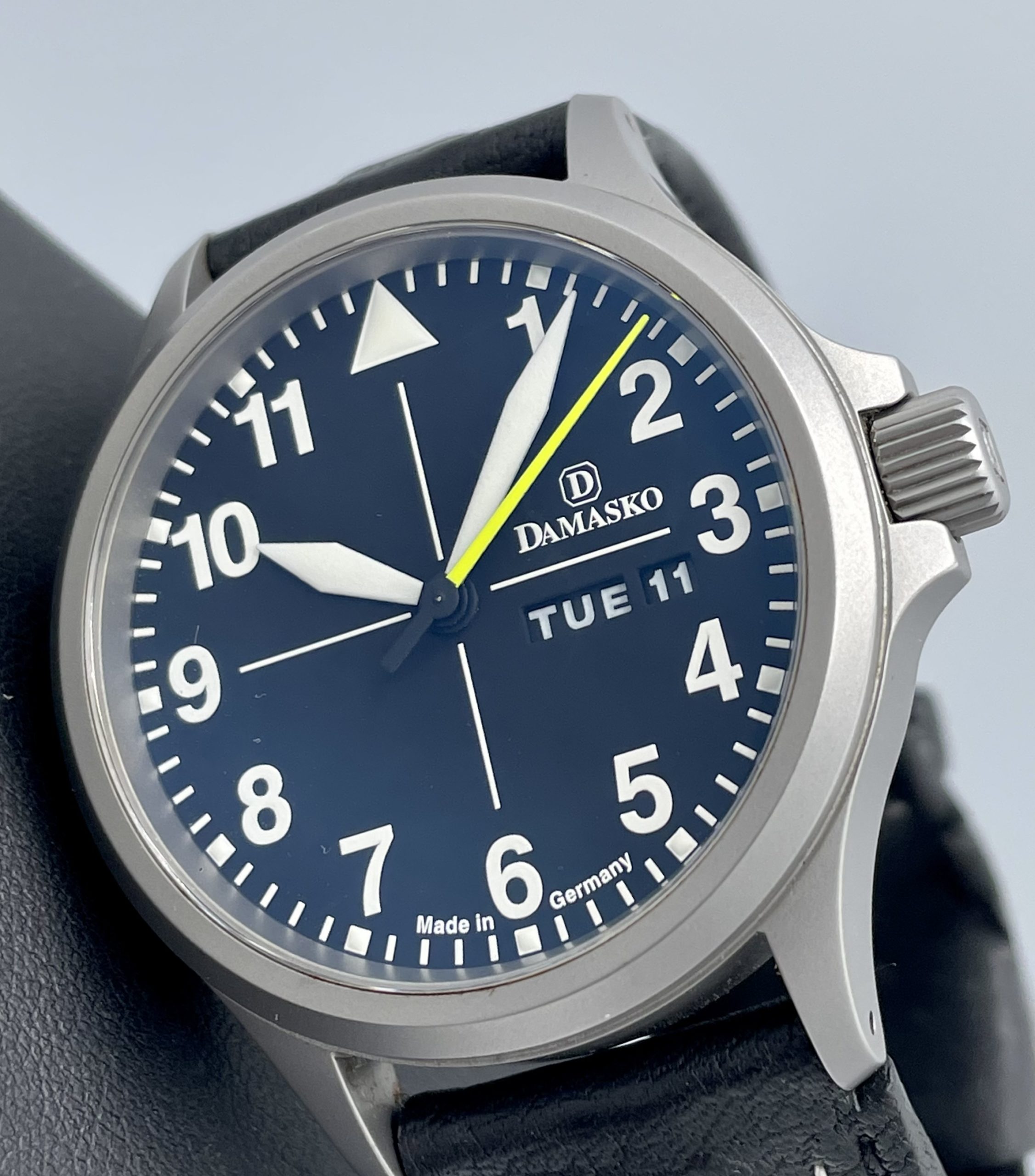 DAMASKO DA36 BLACK SWISS AUTOMATIC ETA 2836 MOVEMENT 40MM GERMAN ...