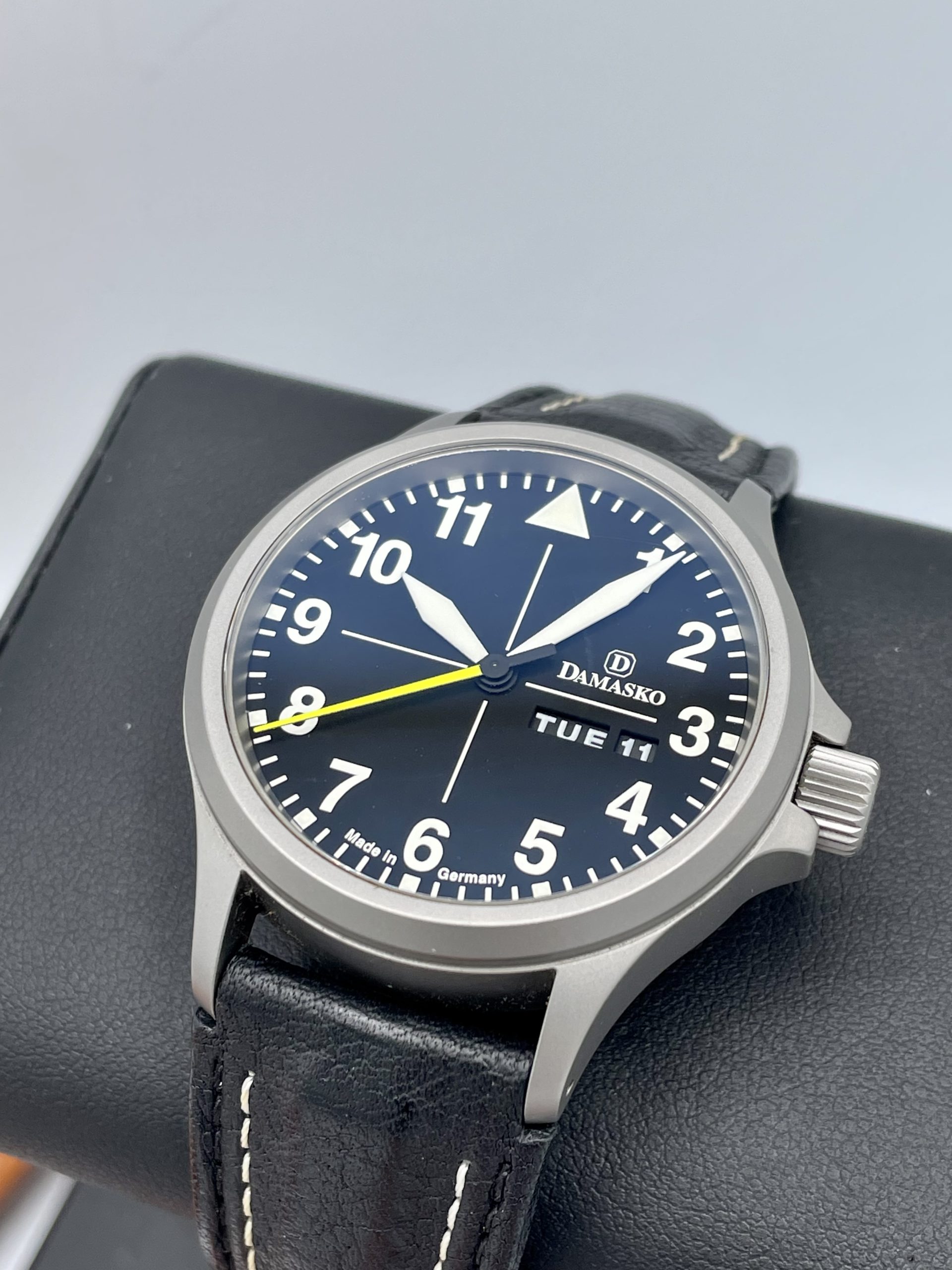 DAMASKO DA36 BLACK SWISS AUTOMATIC ETA 2836 MOVEMENT 40MM GERMAN ...
