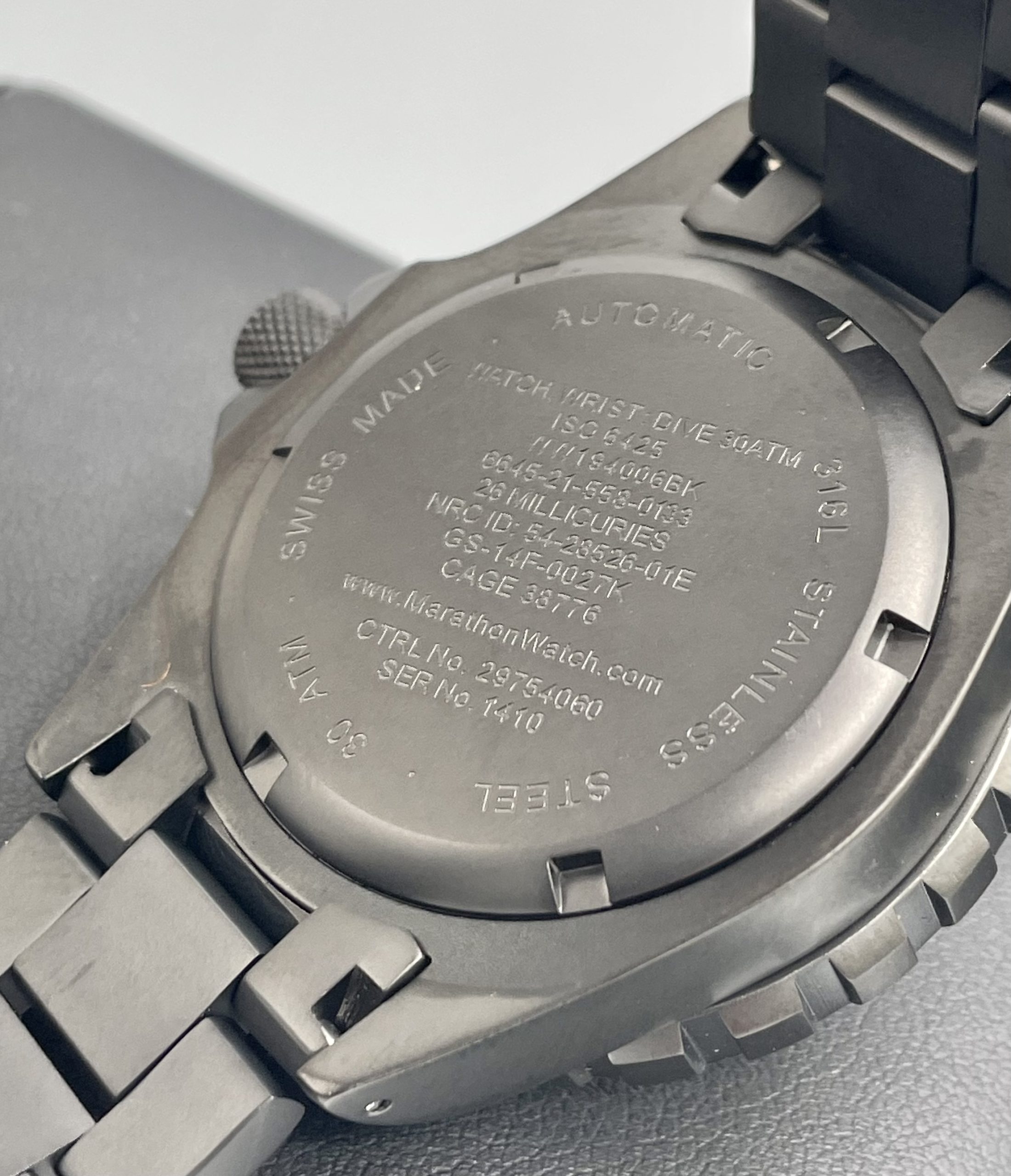 Brand New Marathon GSAR Anthracite US Dial Swiss Automatic 41mm ...