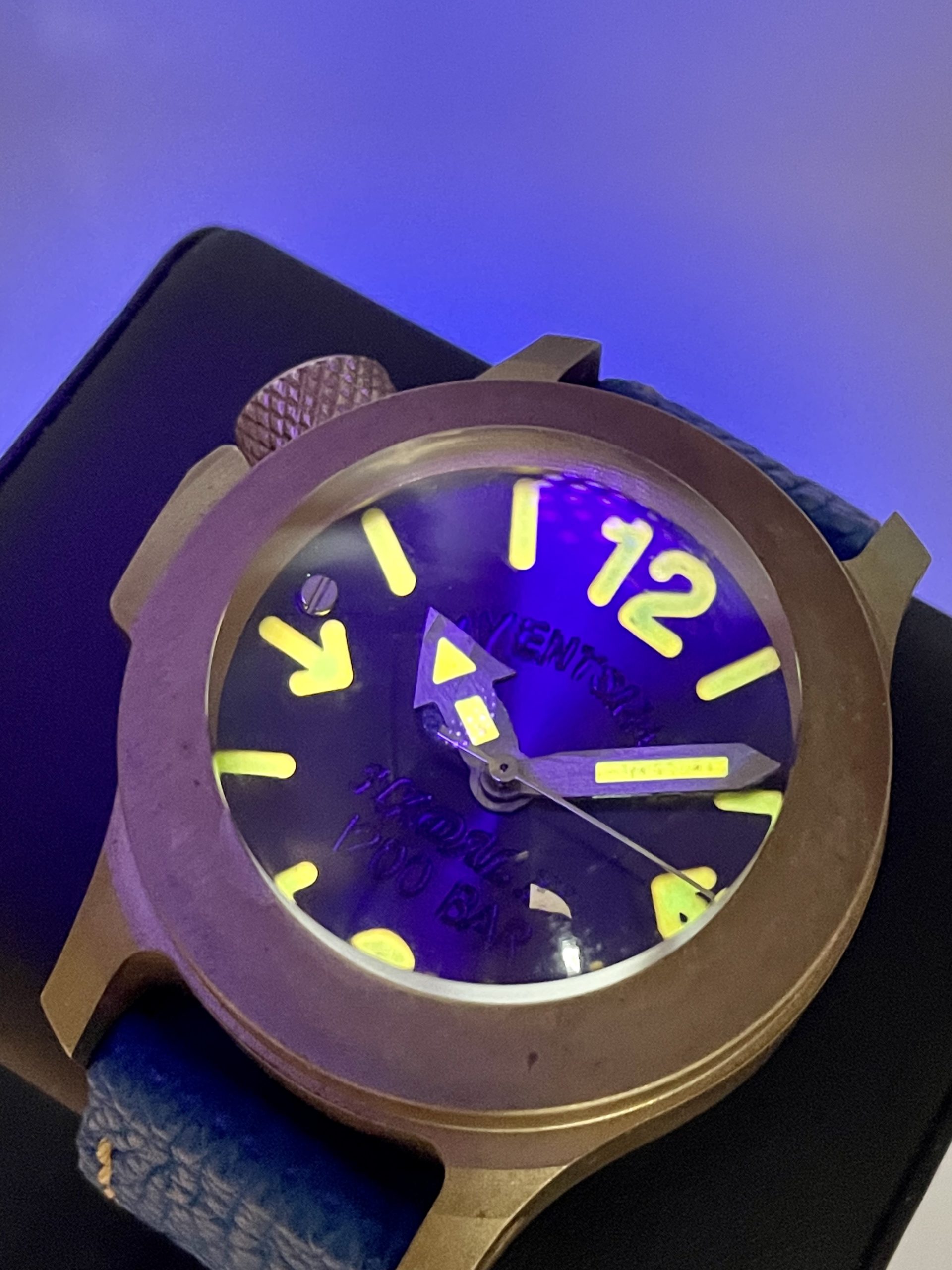 KAVENTSMANN HADAL II 12000M BRONZE SWISS AUTOMATIC GERMAN RARE PURPLE ...