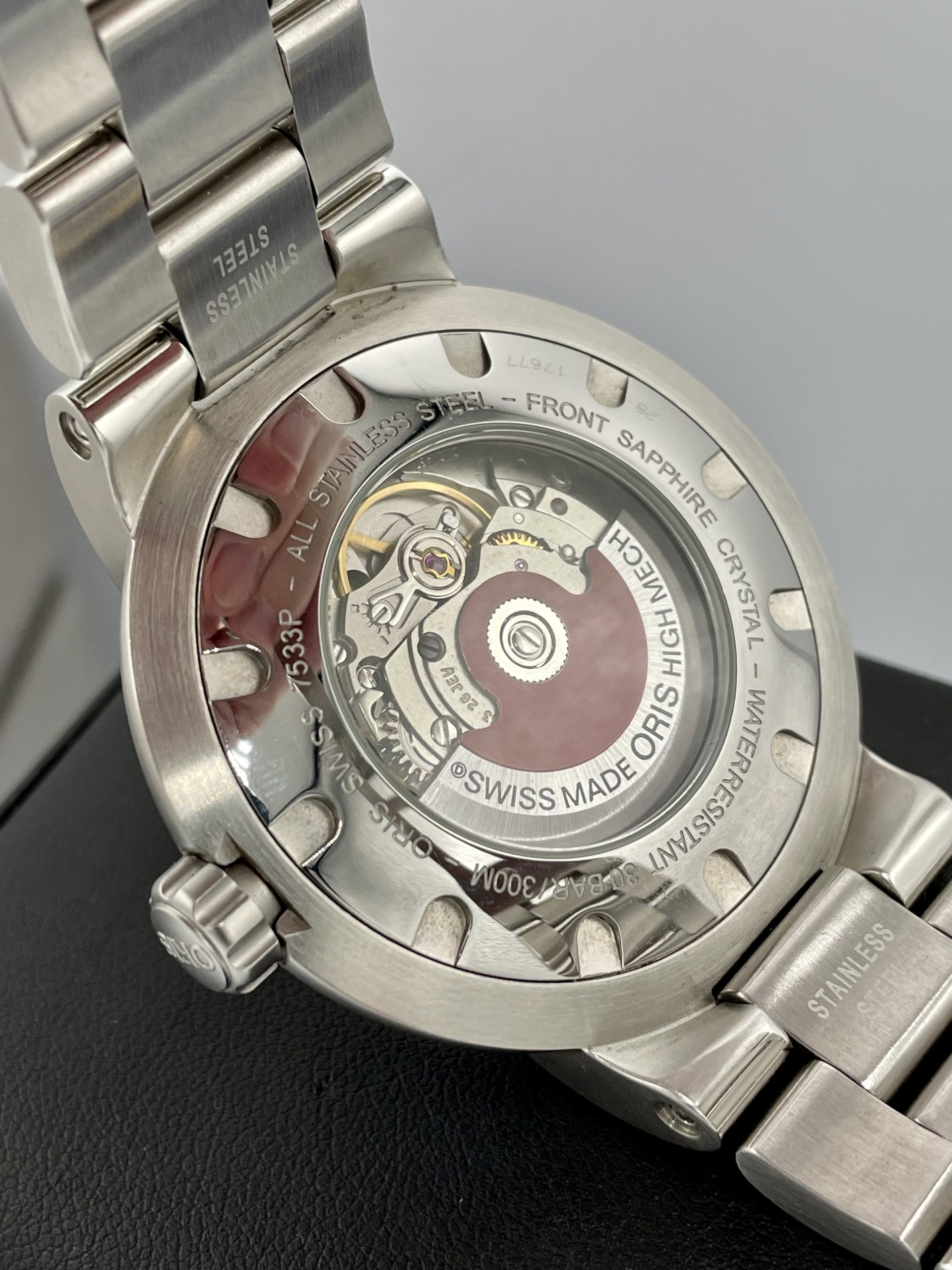 ORIS TT1 Divers Date Blue Wave Dial 01 733 7533 8555 44mm 300m ...