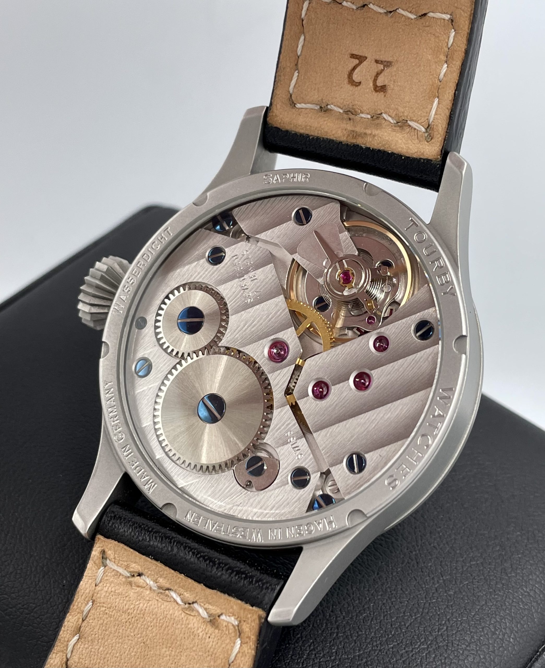 Tourby Flieger Pilot 42mm Swiss Mechanical Unitas 6497 Brushed ...