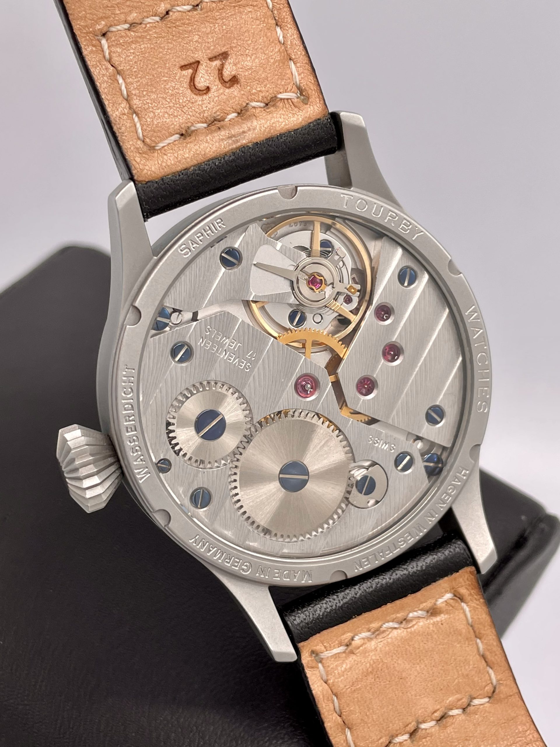 Tourby Flieger Pilot 42mm Swiss Mechanical Unitas 6497 Brushed ...