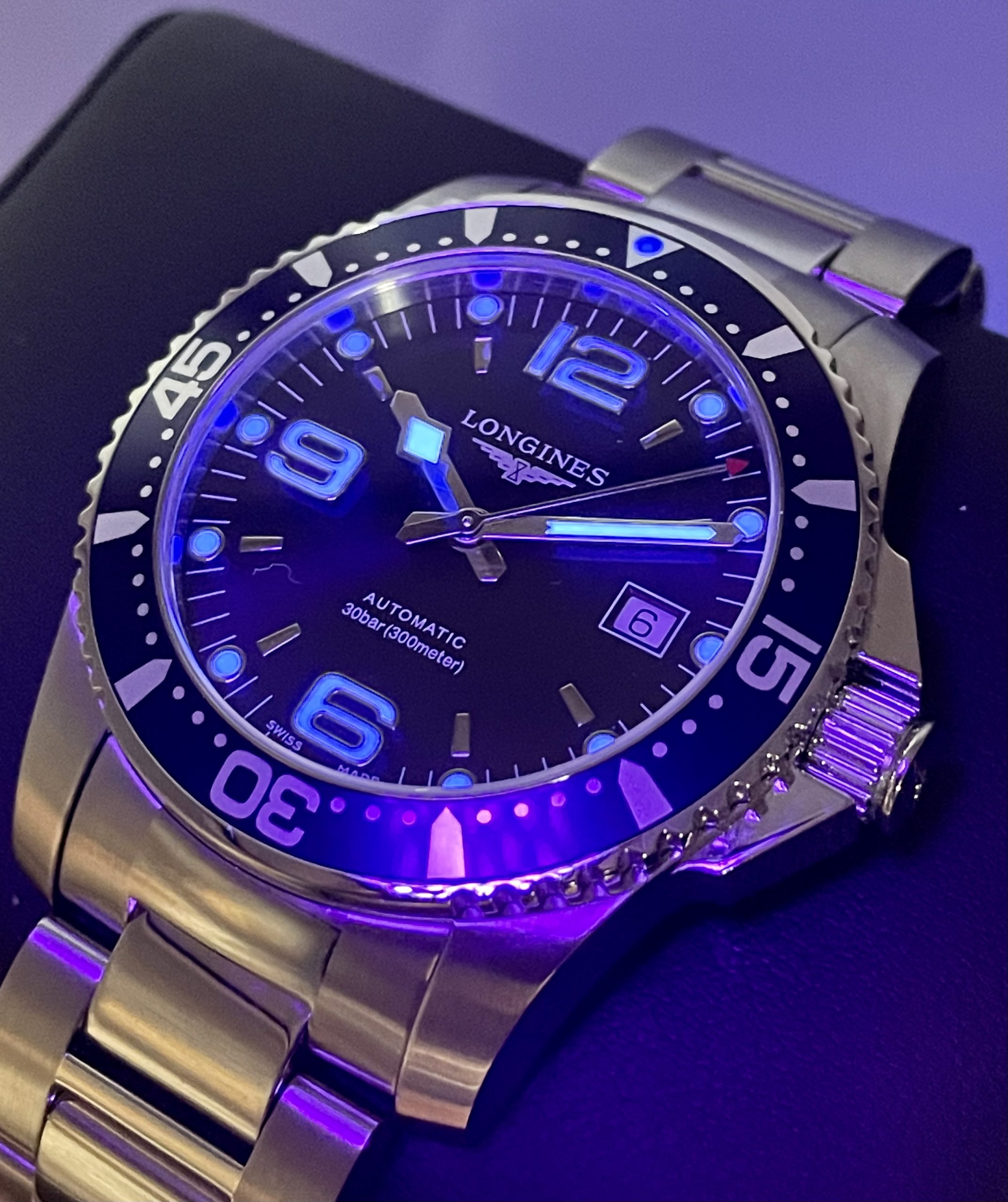 LONGINES HYDROCONQUEST BLUE DIAL 41MM SWISS AUTOMATIC 300M DIVER BLUE ...