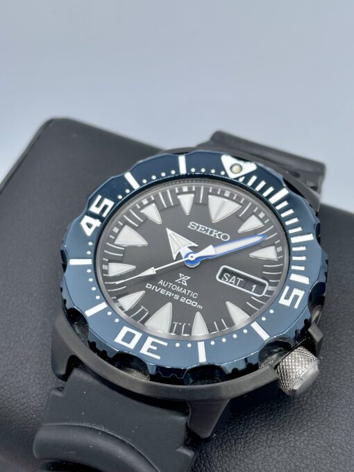 Seiko Prospex Blue Bezel Monster Automatic 43mm Exhibition Case Back ...