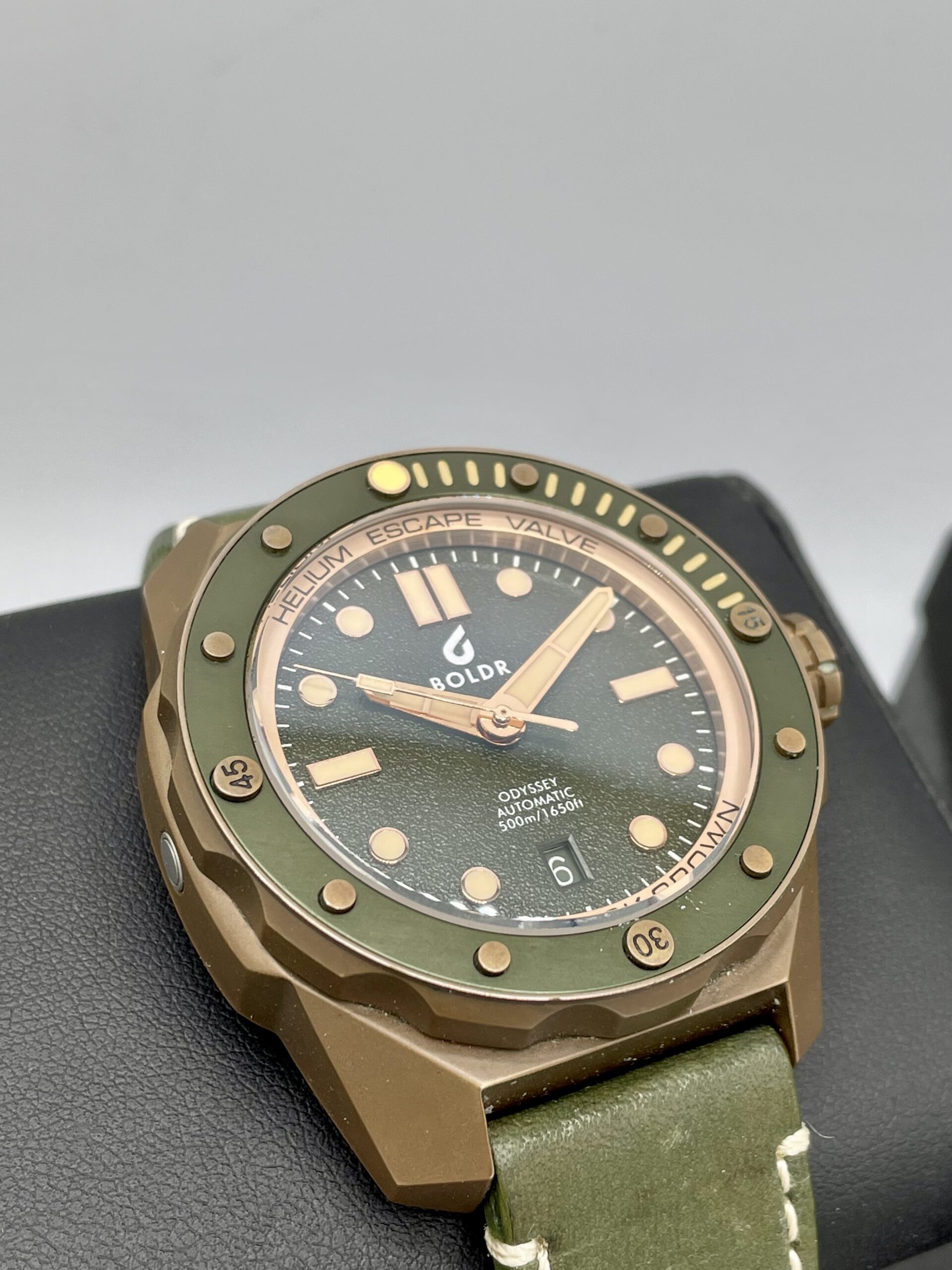 Boldr Odyssey Bronze Serpentine Automatic 46mm Green Dial 500m Diver ...