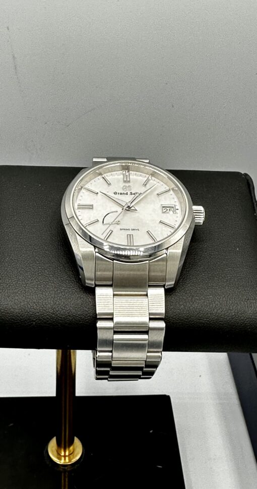 GRAND SEIKO SBGA465 Spring Drive Morning Frost White Dial 40mm Power ...