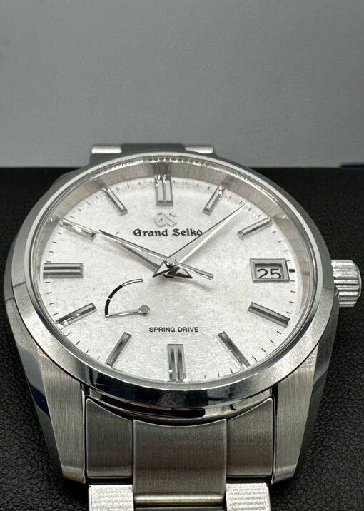 GRAND SEIKO SBGA465 Spring Drive Morning Frost White Dial 40mm Power ...
