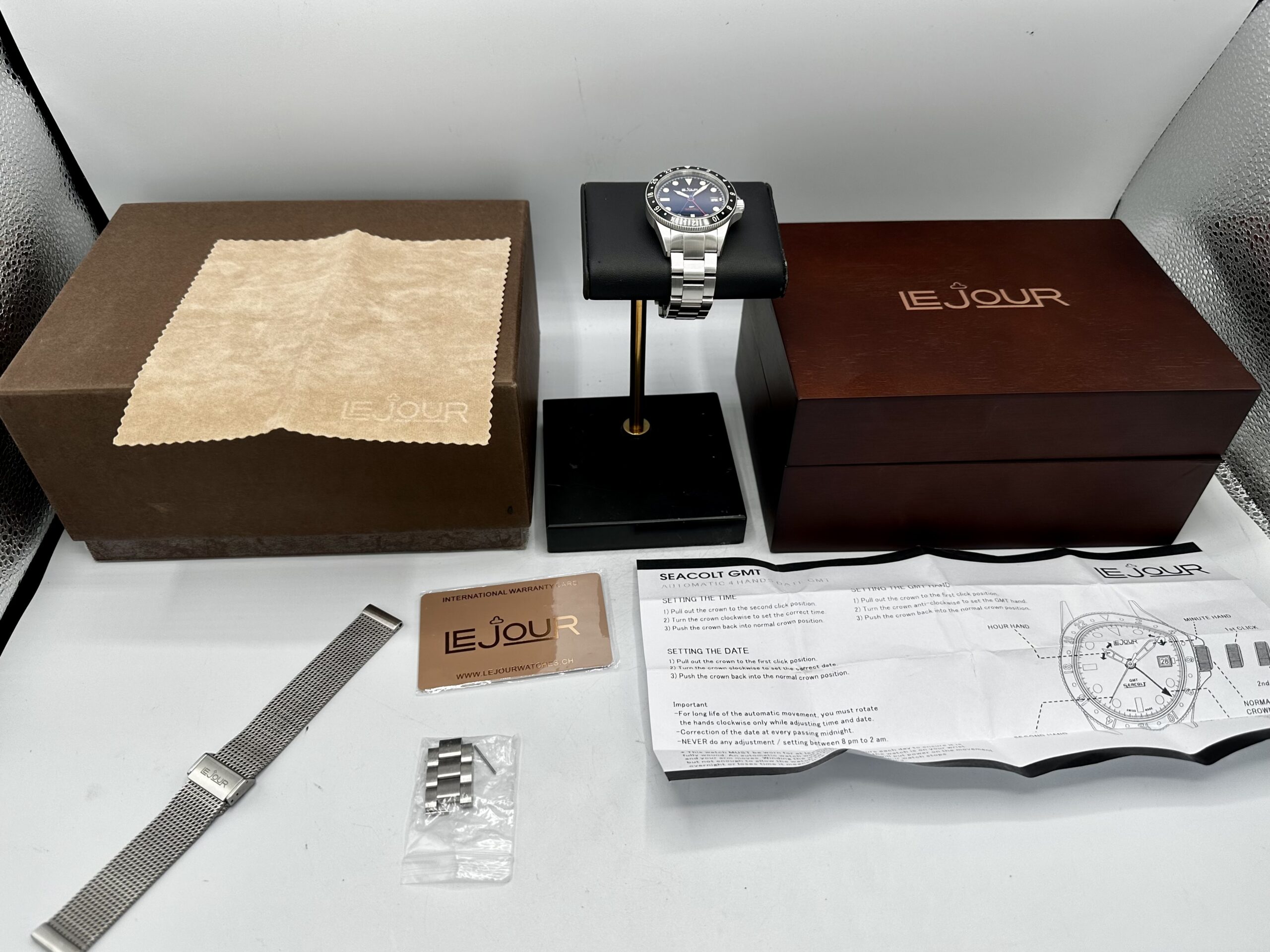 LeJour SeaColt GMT Swiss ETA 2836 Automatic Movement 40mm 300m Diver ...