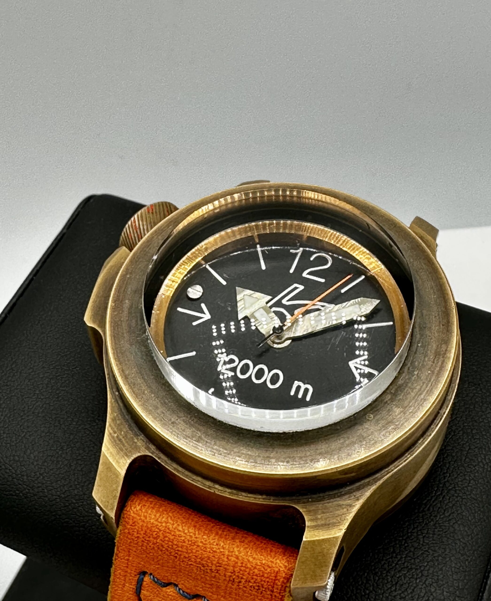 KAVENTSMANN HADAL II 12000M BRONZE SWISS AUTOMATIC BLACK & ORANGE DIAL ...