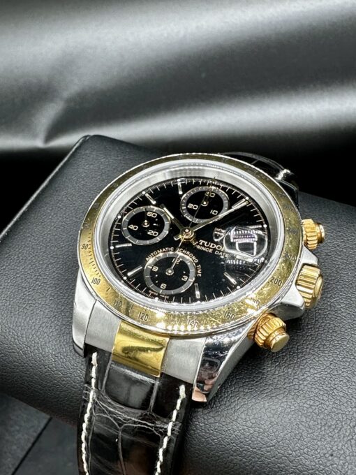 TUDOR Prince Date Chronograph Ref 79263 40mm 18k Yellow Gold Stainless ...