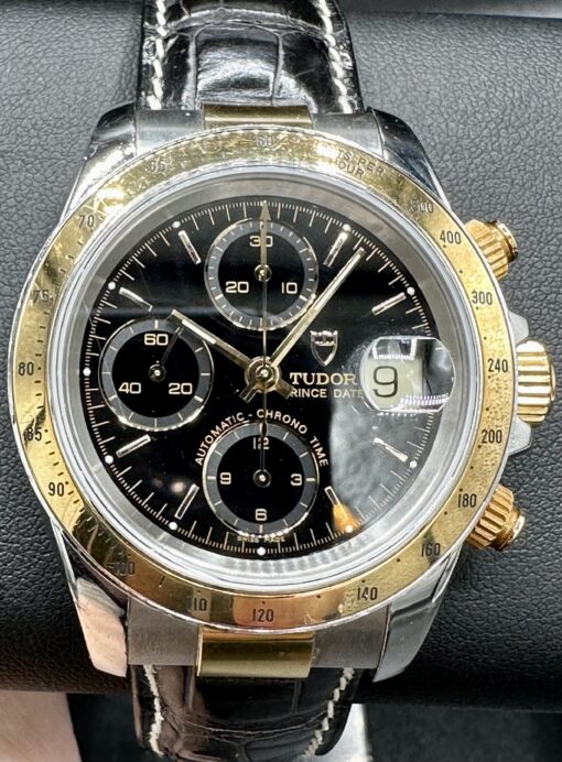 TUDOR Prince Date Chronograph Ref 79263 40mm 18k Yellow Gold Stainless ...