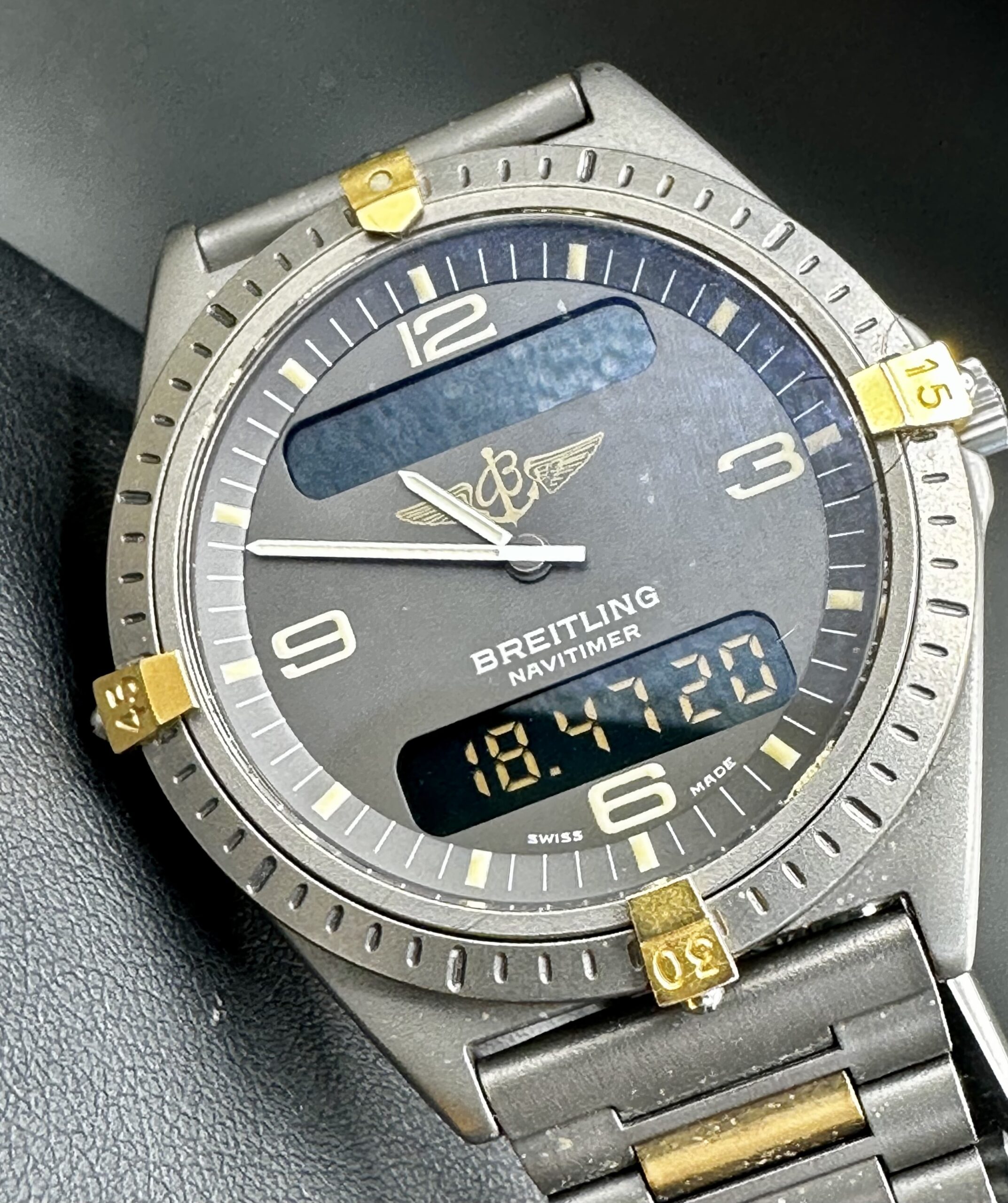 BREITLING Aerospace Navitimer F56059 40mm Titanium Yellow Gold Bracelet