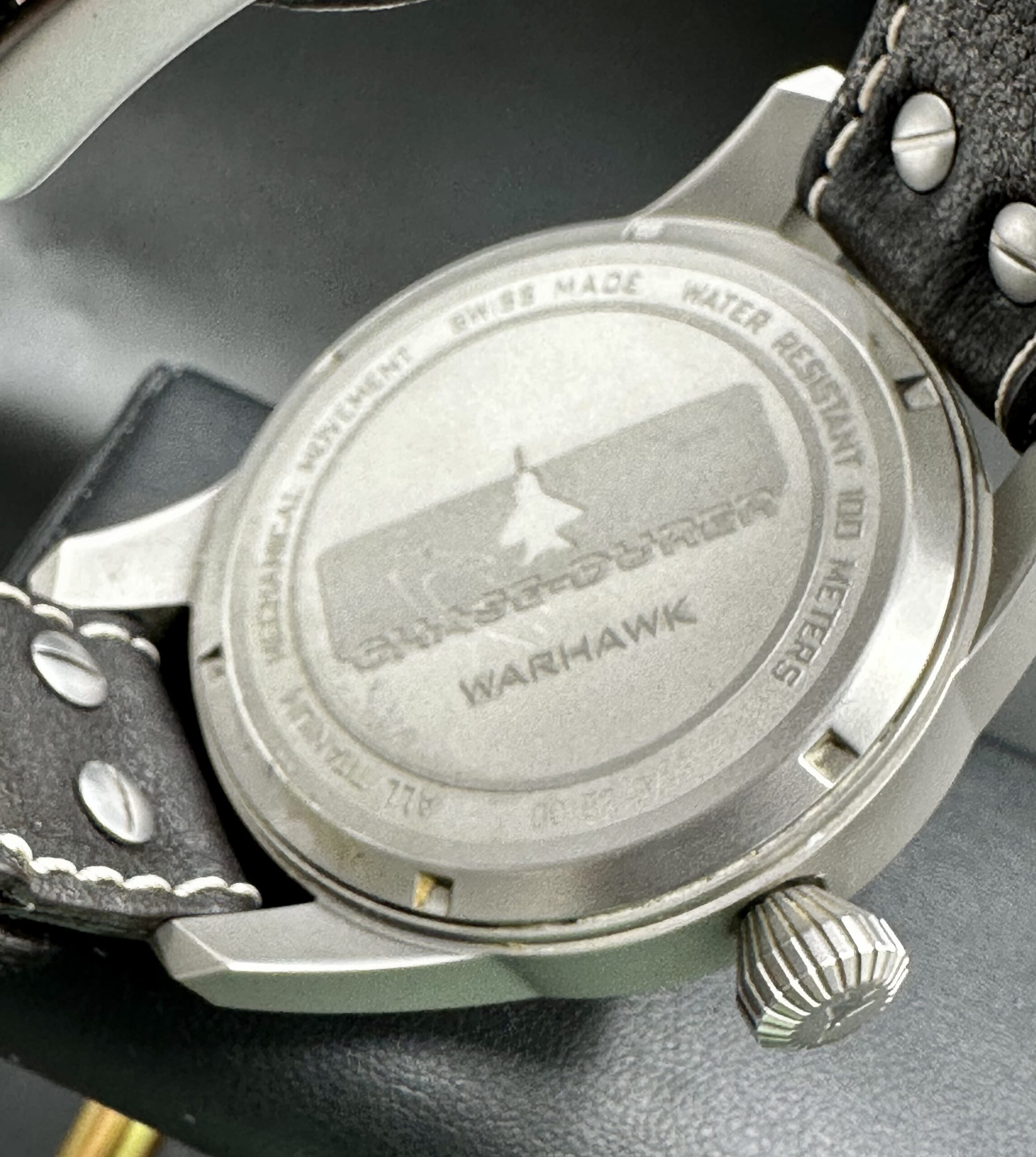 Chase Durer Warhawk Mechanical Pilot 50mm Titanium Case Swiss Unitas ...