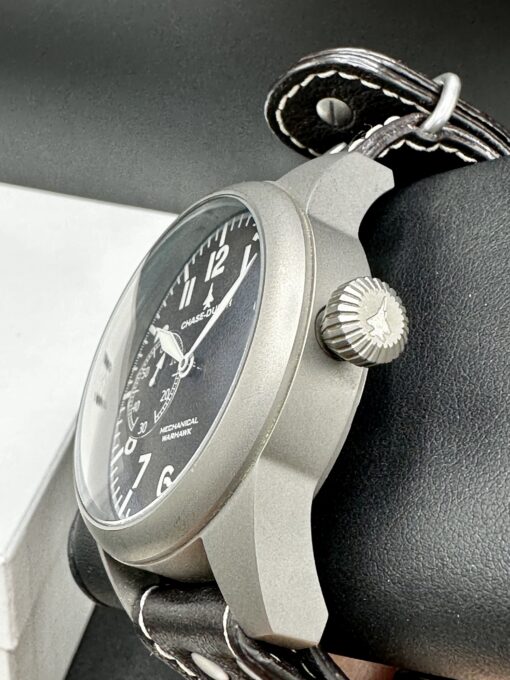 Chase Durer Warhawk Mechanical Pilot 50mm Titanium Case Swiss Unitas ...