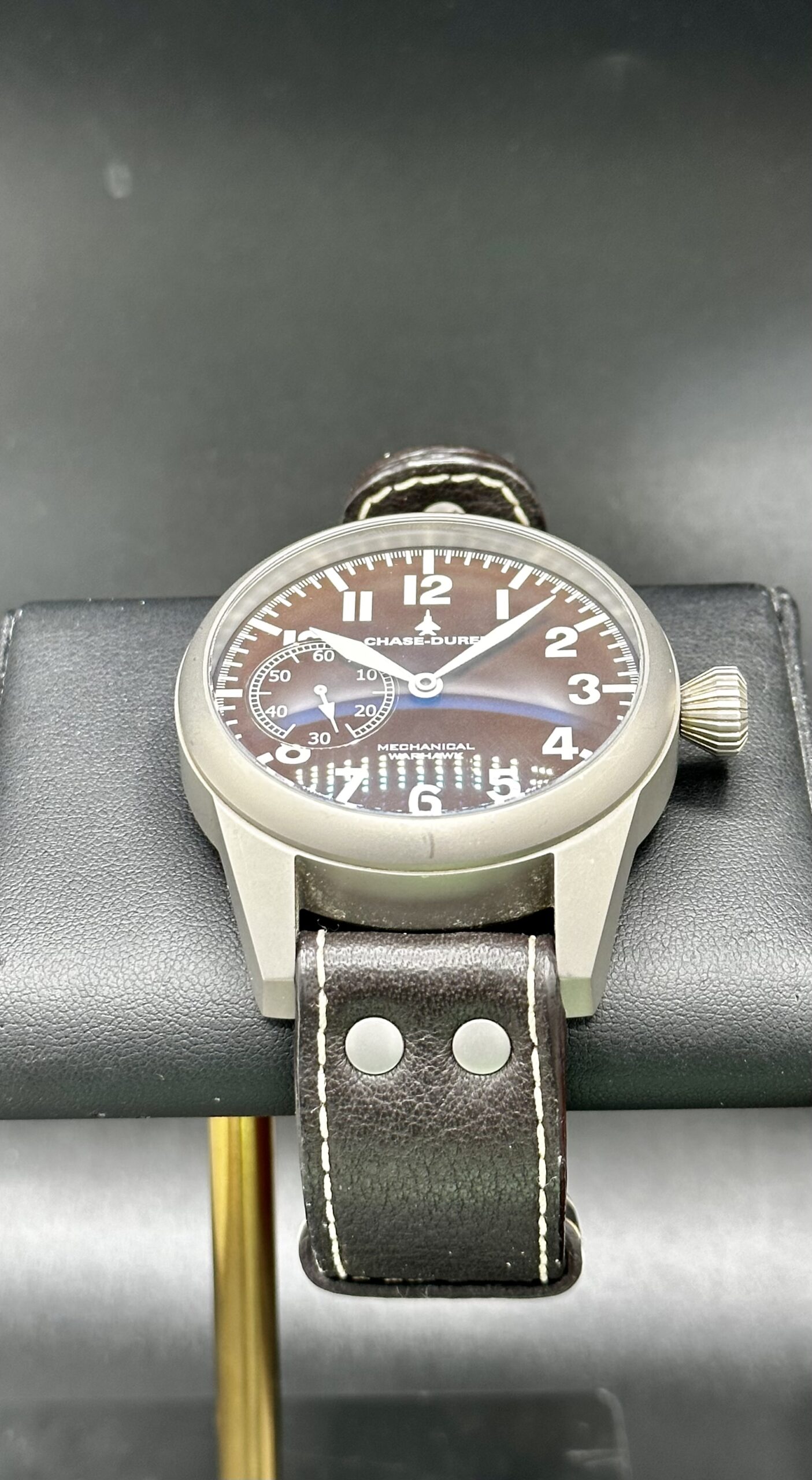Chase Durer Warhawk Mechanical Pilot 50mm Titanium Case Swiss Unitas ...