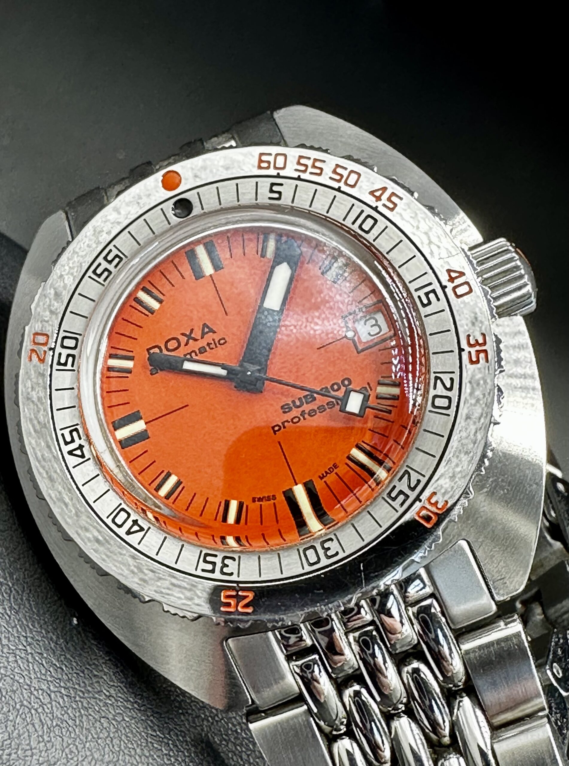 DOXA SUB 300 Professional Orange Dial 42.5mm SWISS AUTOMATIC 300m Diver ...