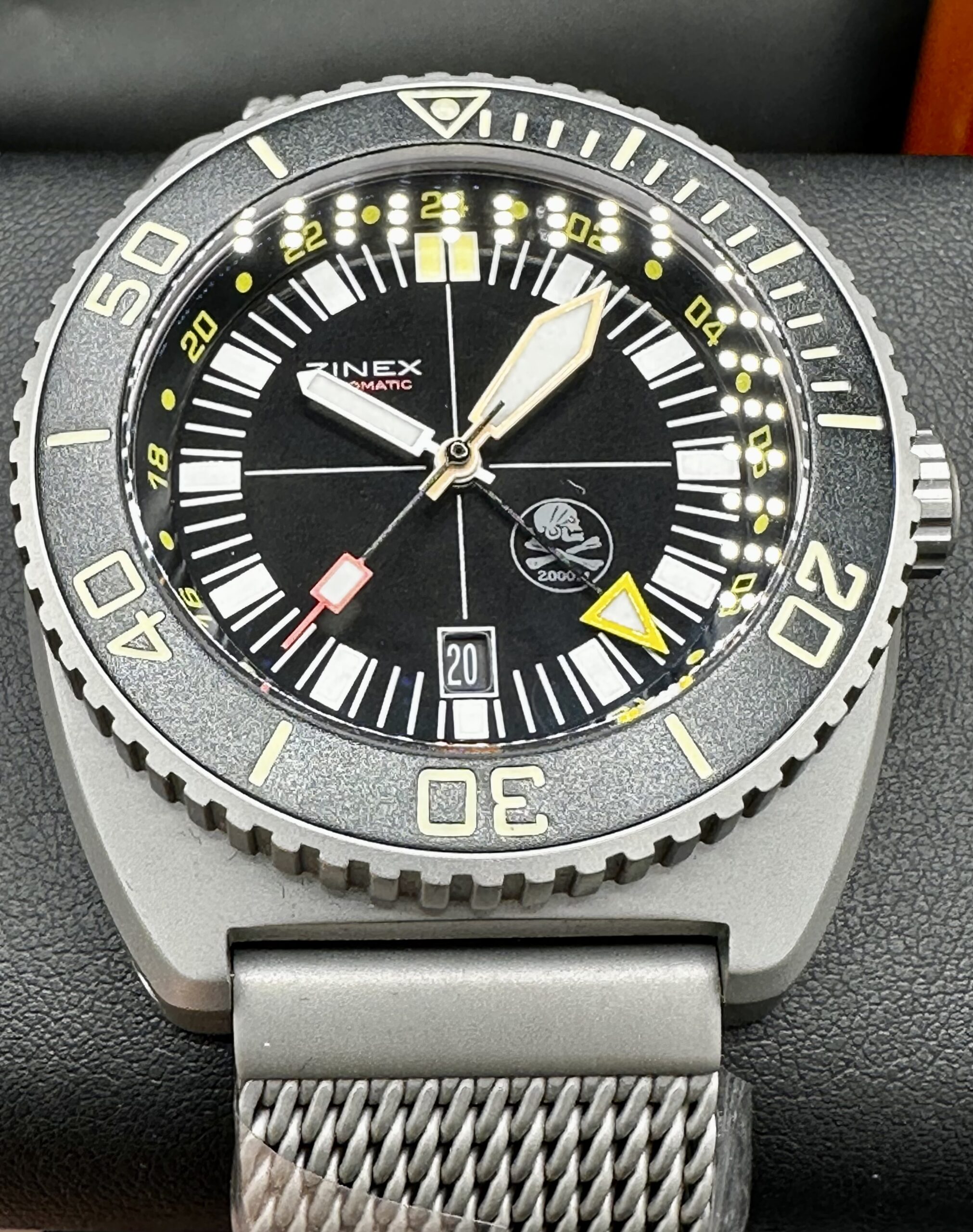 ZINEX TRIMIX GMT HOLY GRAIL #001/300 2000M PIRATE DIAL SWISS AUTOMATIC ...