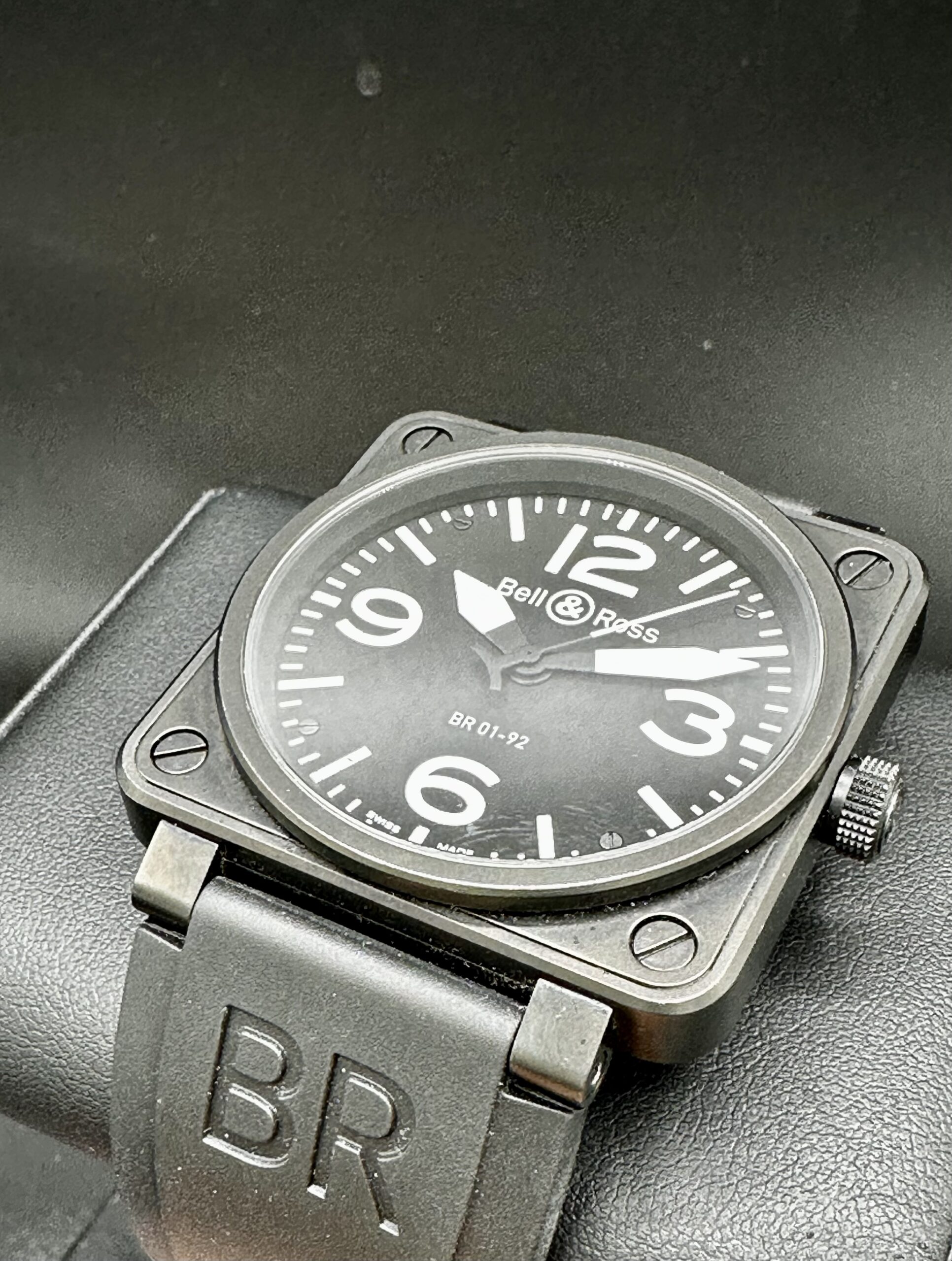 BELL & ROSS BR 01-92 BLACK PVD STAINLESS STEEL SWISS AUTOMATIC 46MM ...