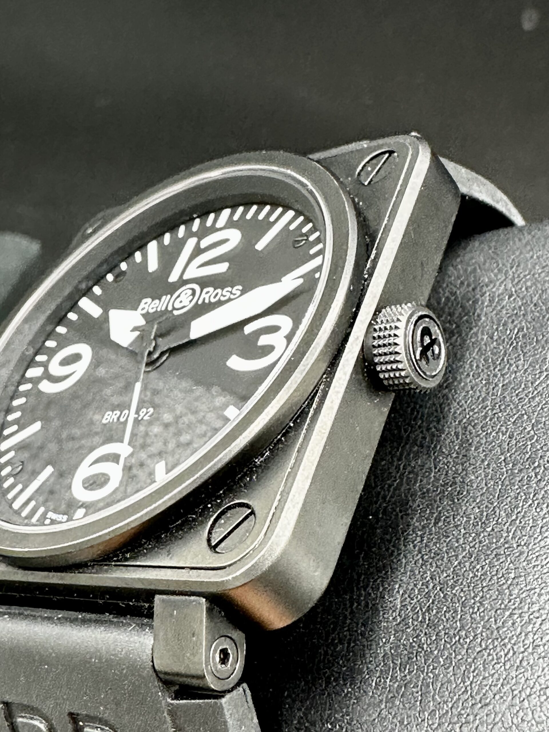 BELL & ROSS BR 01-92 BLACK PVD STAINLESS STEEL SWISS AUTOMATIC 46MM ...