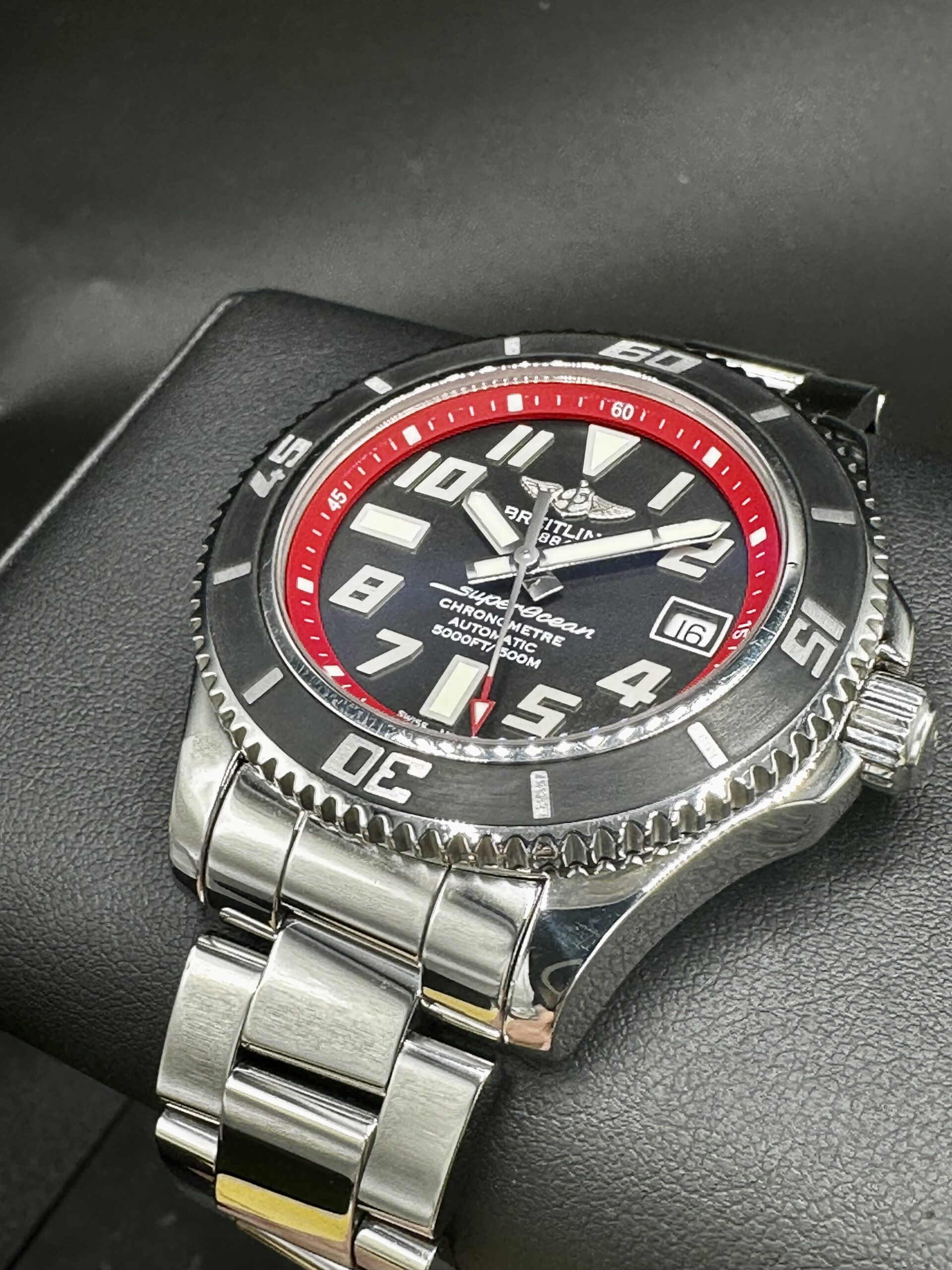BREITLING SUPEROCEAN II ABYSS RED 42MM 1500M DIVER A17364 AUTOMATIC ...