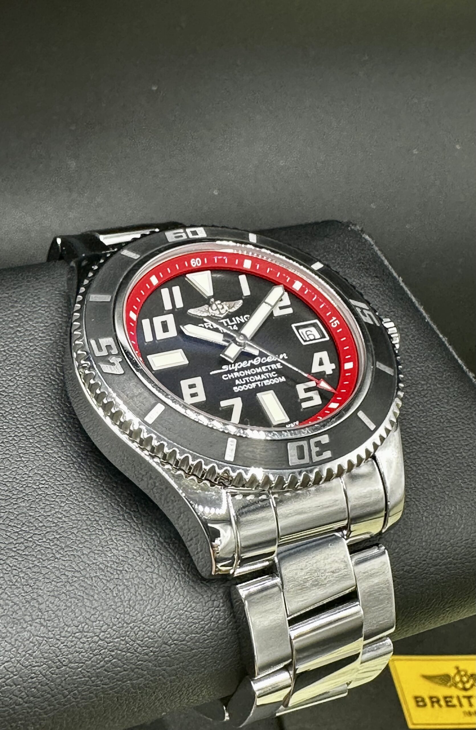 BREITLING SUPEROCEAN II ABYSS RED 42MM 1500M DIVER A17364 AUTOMATIC ...