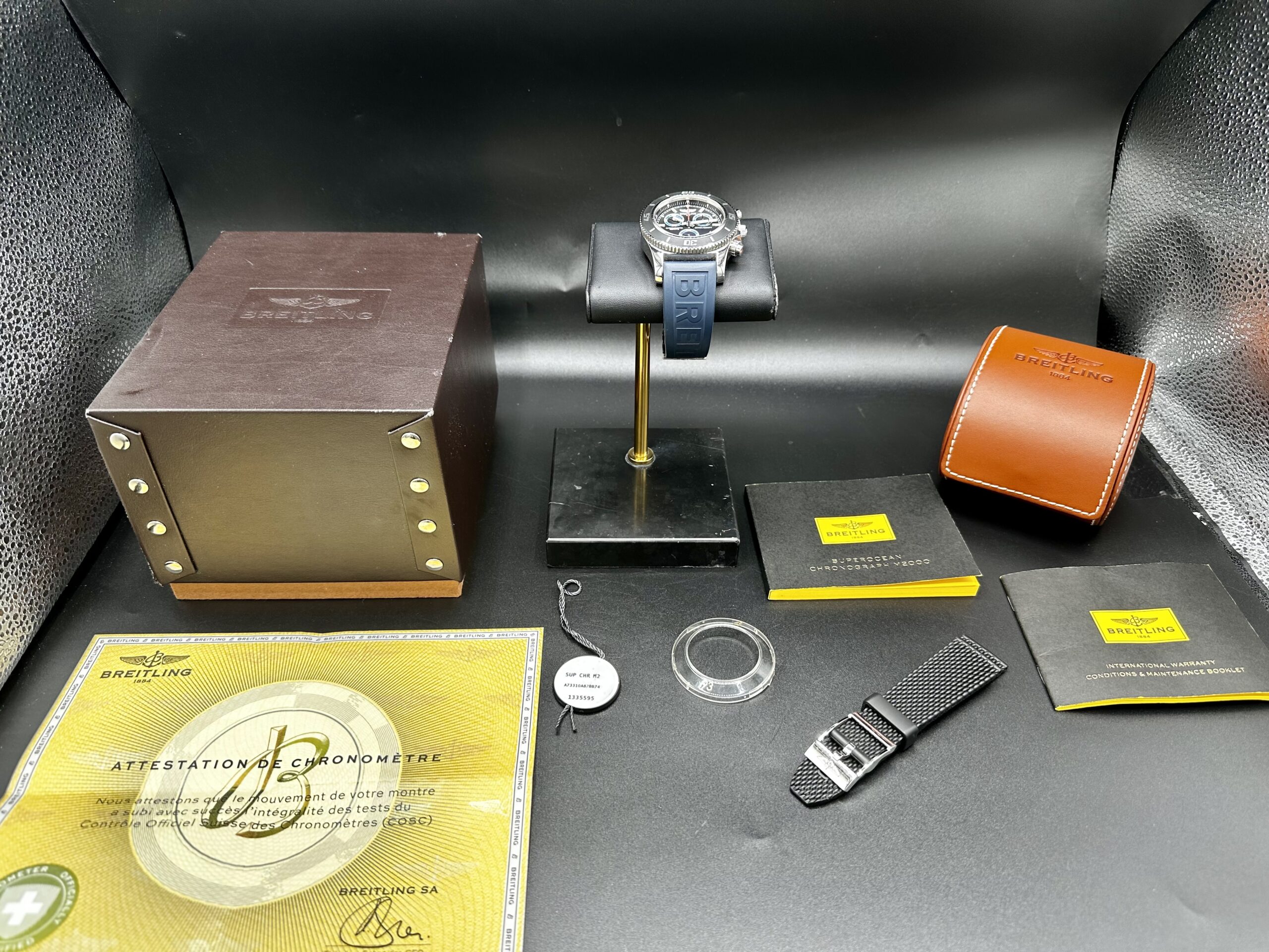 BREITLING Superocean Chronograph M2000 A73310A8 CoSC Swiss Quartz 2000m ...