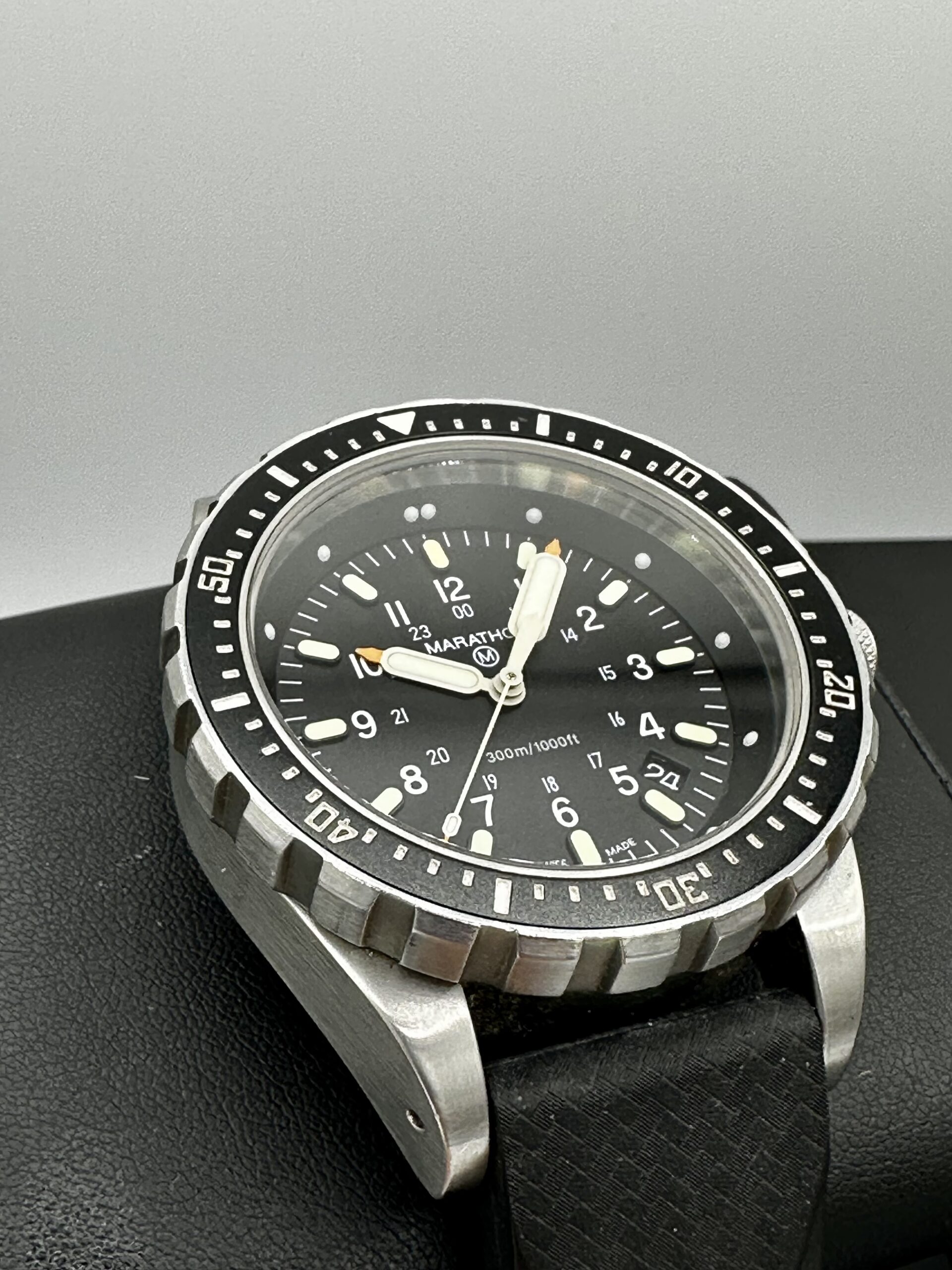 Marathon JSAR 46mm Jumbo Diver Black Dial Swiss Quartz Movement 300m ...