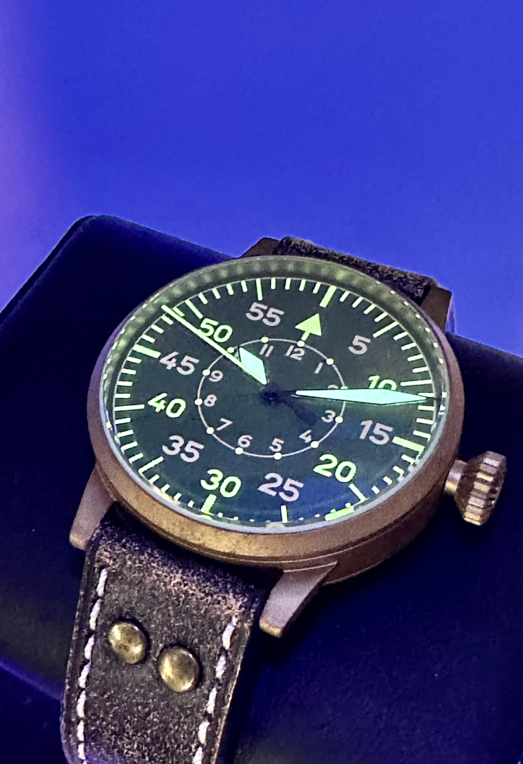 Laco PILOT WATCH ORIGINAL LACO EDITION 97 Bronze 42mm Green Dial ...
