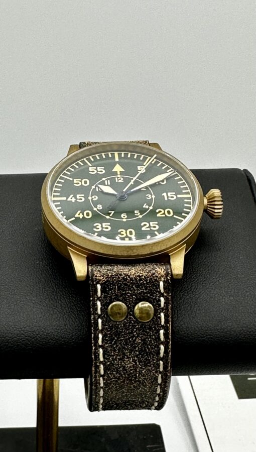 Laco PILOT WATCH ORIGINAL LACO EDITION 97 Bronze 42mm Green Dial ...