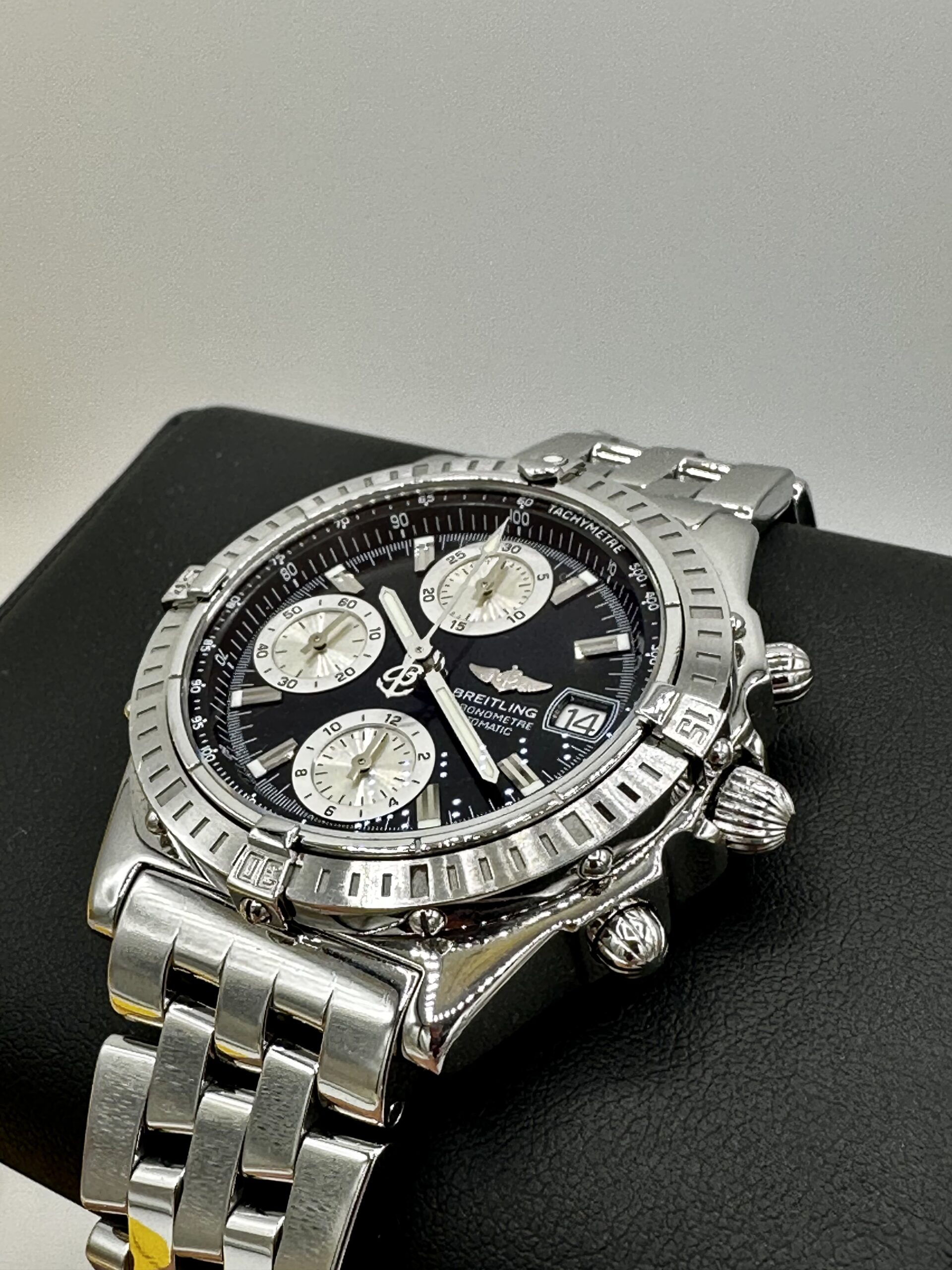 BREITLING Chronomat A13352 Chronograph 39mm Swiss Automatic Black Dial ...