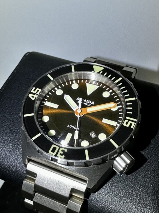 Armida A1 Titanium Brown Dial 1000m Diver Swiss ETA 2824 Automatic ...