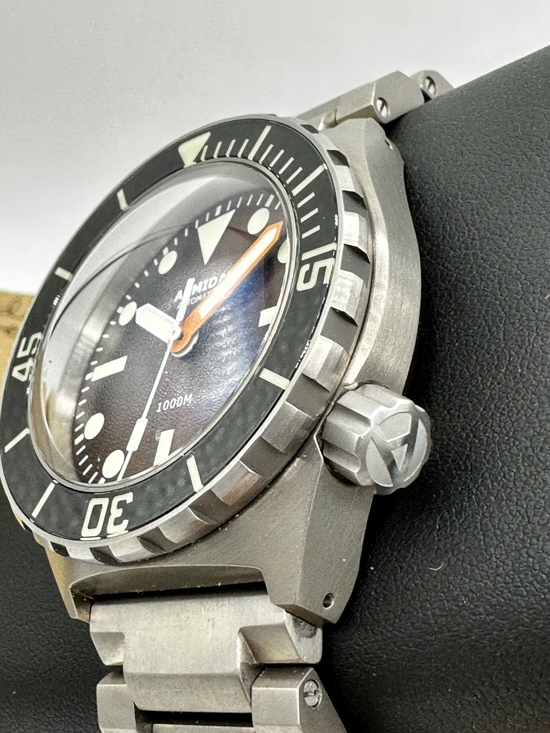 Armida A1 Titanium Brown Dial 1000m Diver Swiss ETA 2824 Automatic ...
