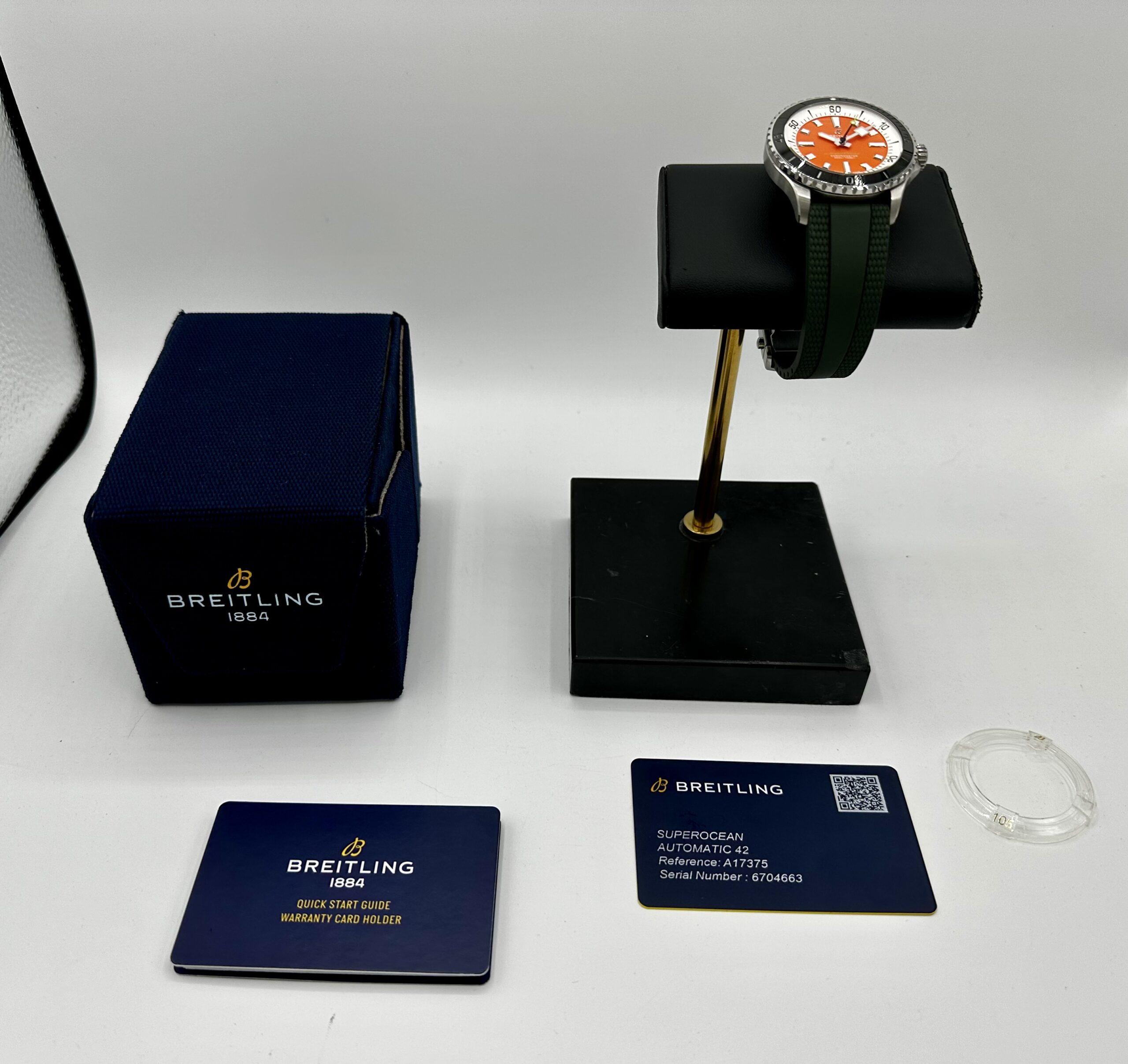 BREITLING SUPEROCEAN 42 A17375 Kelly Slater Limited Edition Orange 300m ...