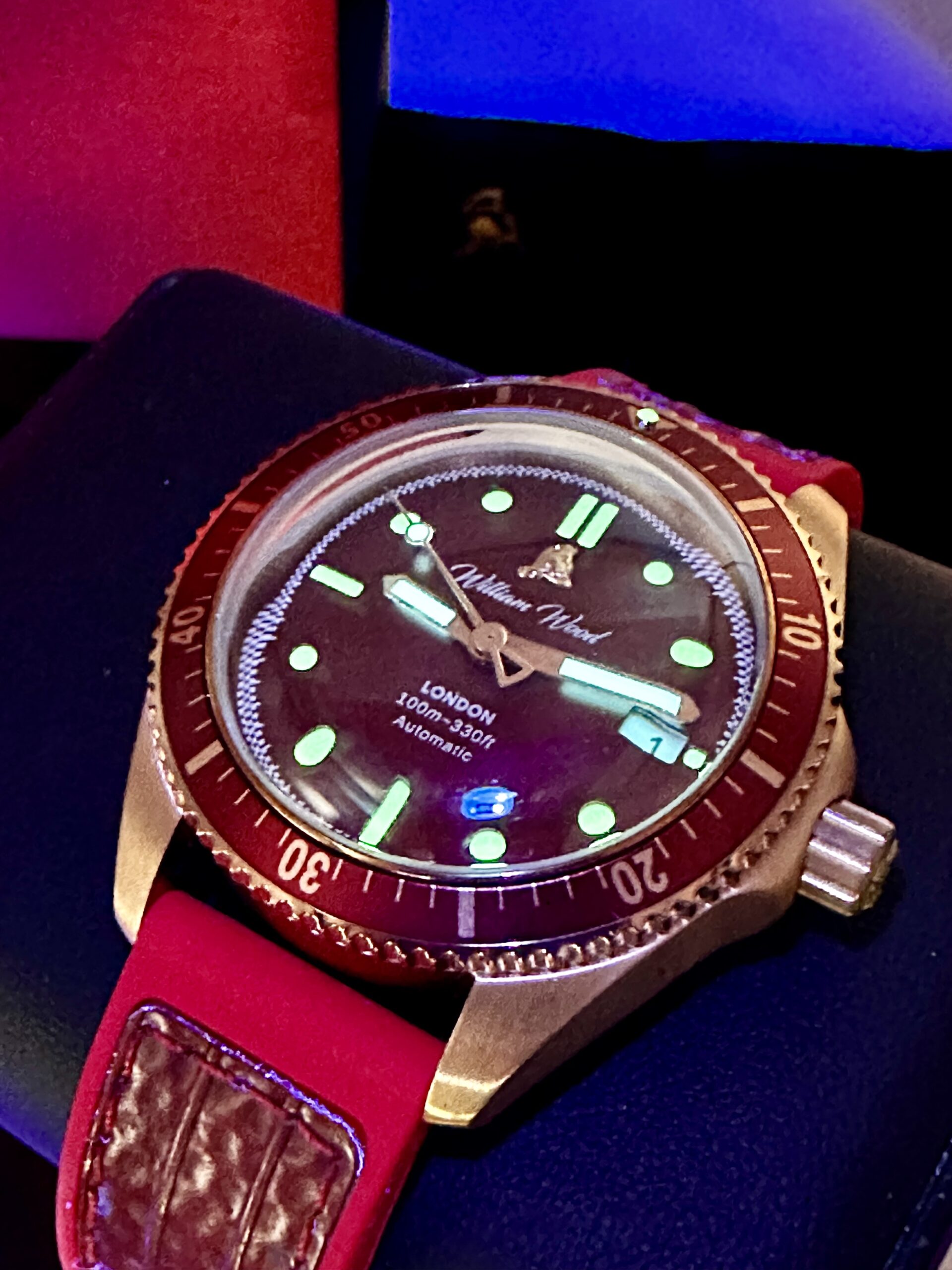 William Wood London Valiant Bronze Ruby Firefighter Edition 41mm ...