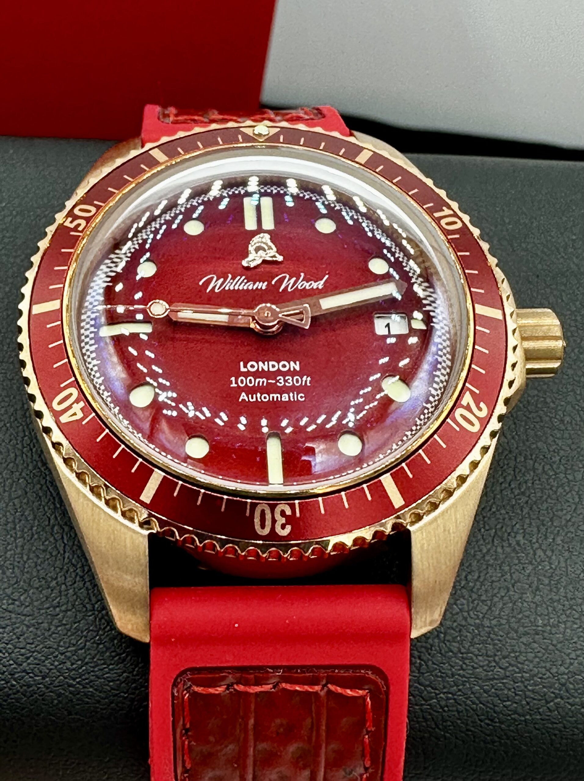 William Wood London Valiant Bronze Ruby Firefighter Edition 41mm ...