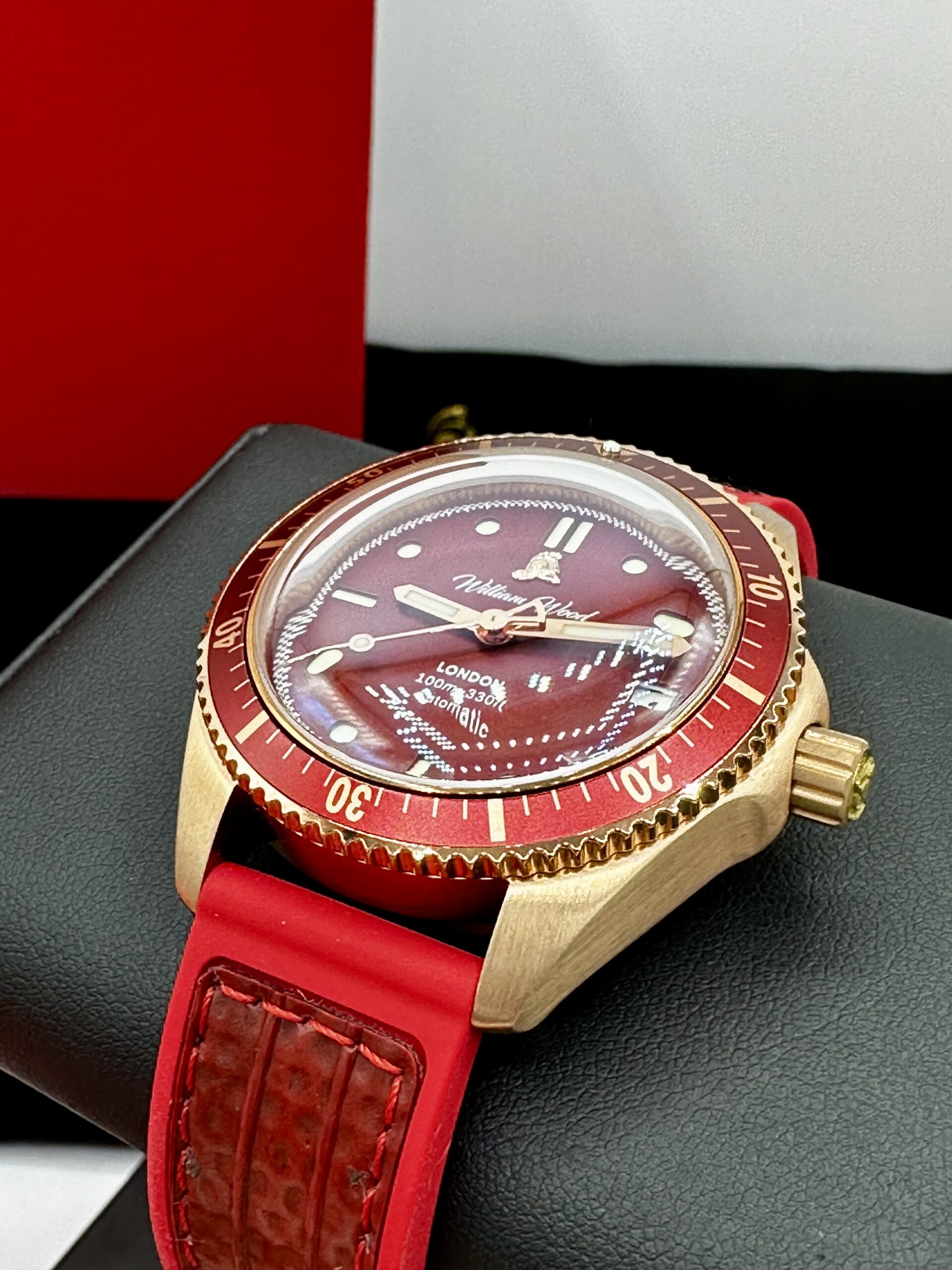William Wood London Valiant Bronze Ruby Firefighter Edition 41mm ...