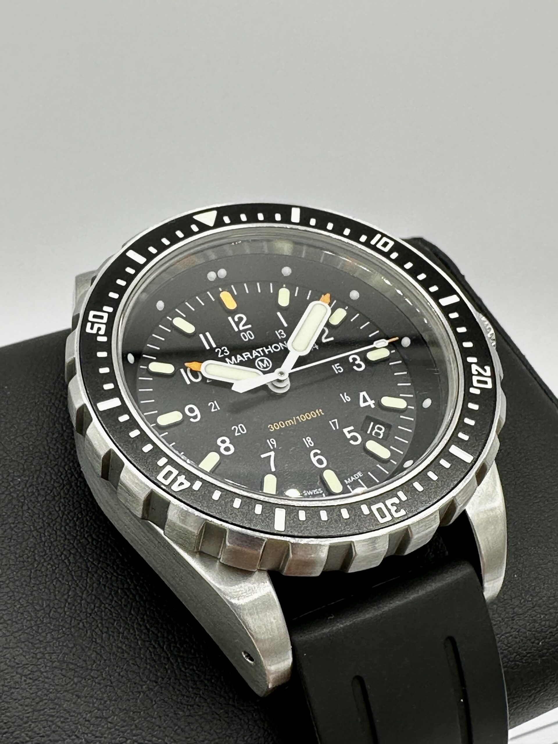Marathon JSAR 46mm Jumbo Diver Black Dial Swiss Quartz Movement 300m ...