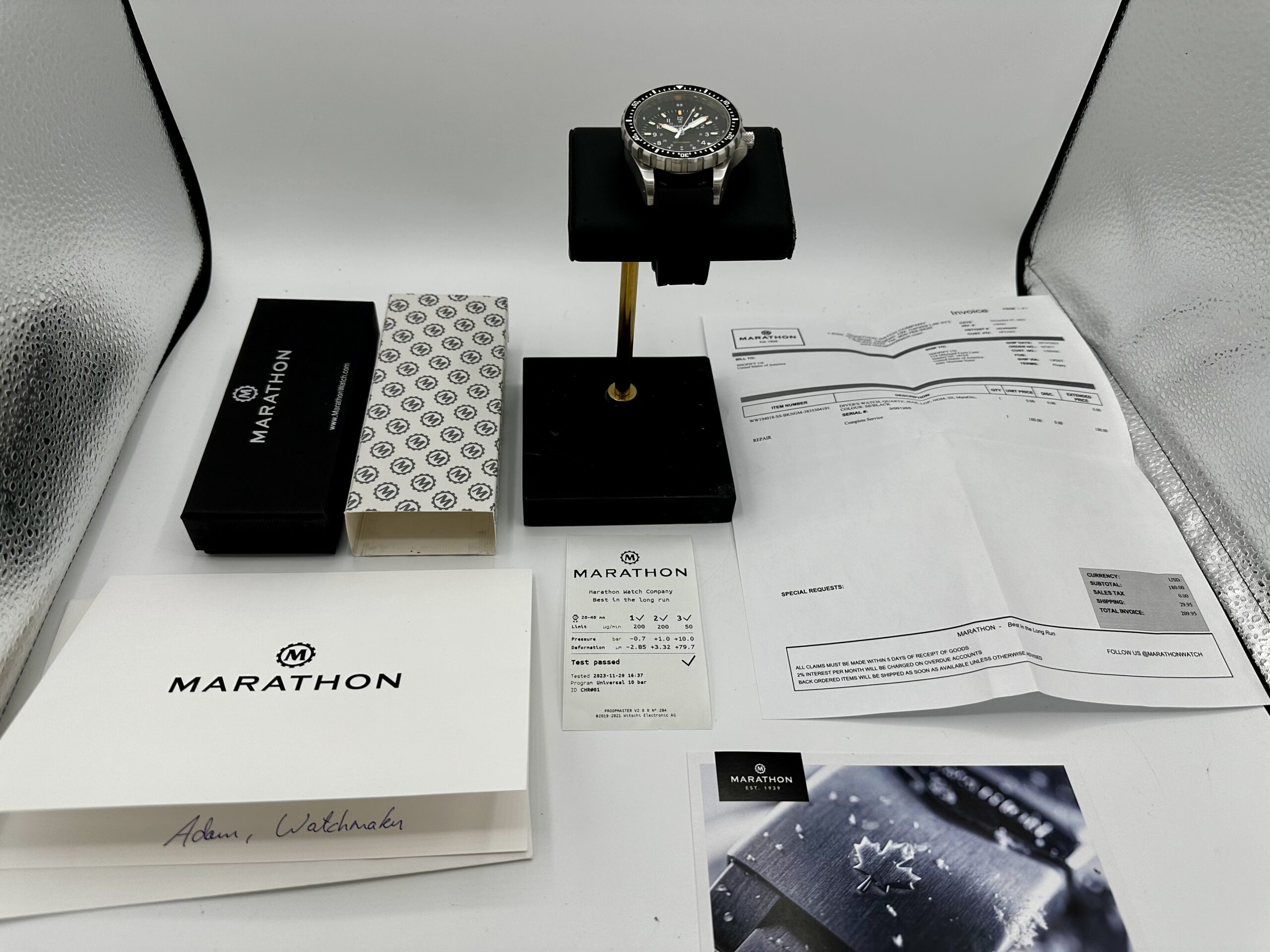 Marathon JSAR 46mm Jumbo Diver Black Dial Swiss Quartz Movement 300m ...