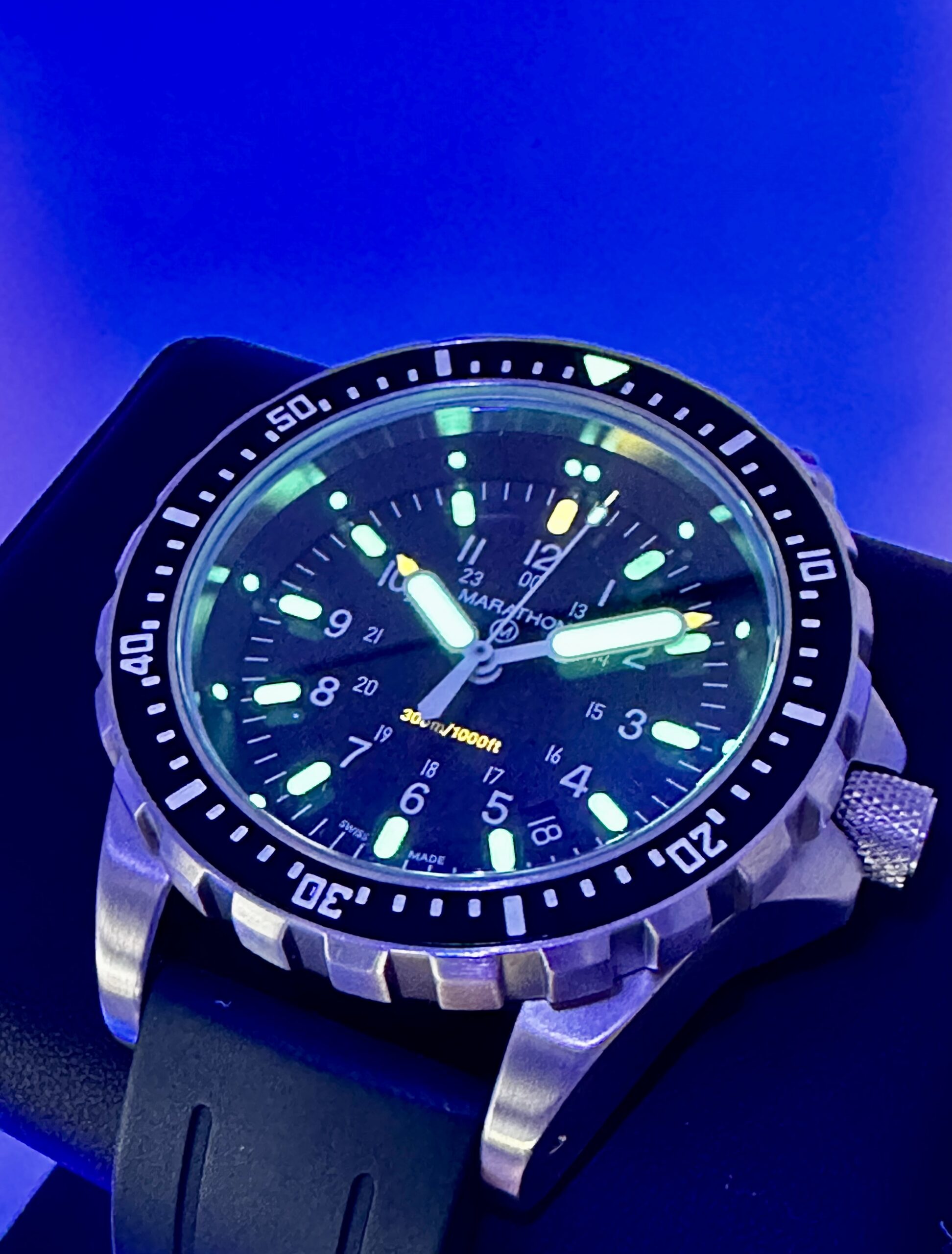 Marathon JSAR 46mm Jumbo Diver Black Dial Swiss Quartz Movement 300m ...